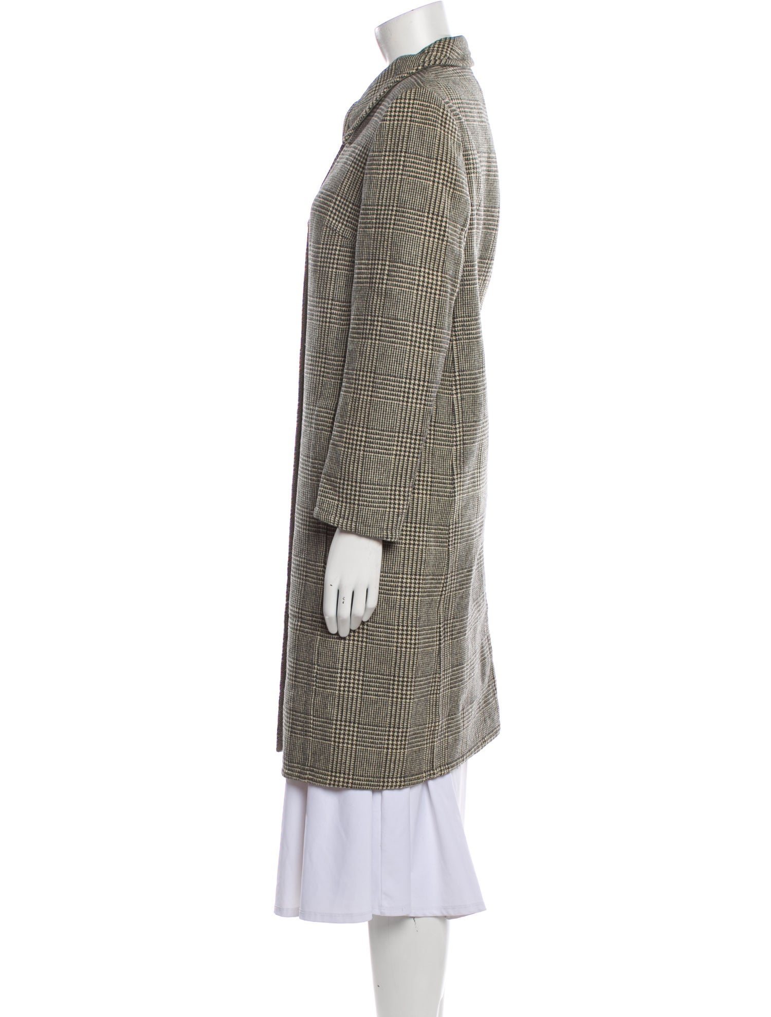 Bill Blass Plaid Print Coat - Coats, Clothing - BIL30280 | The RealReal