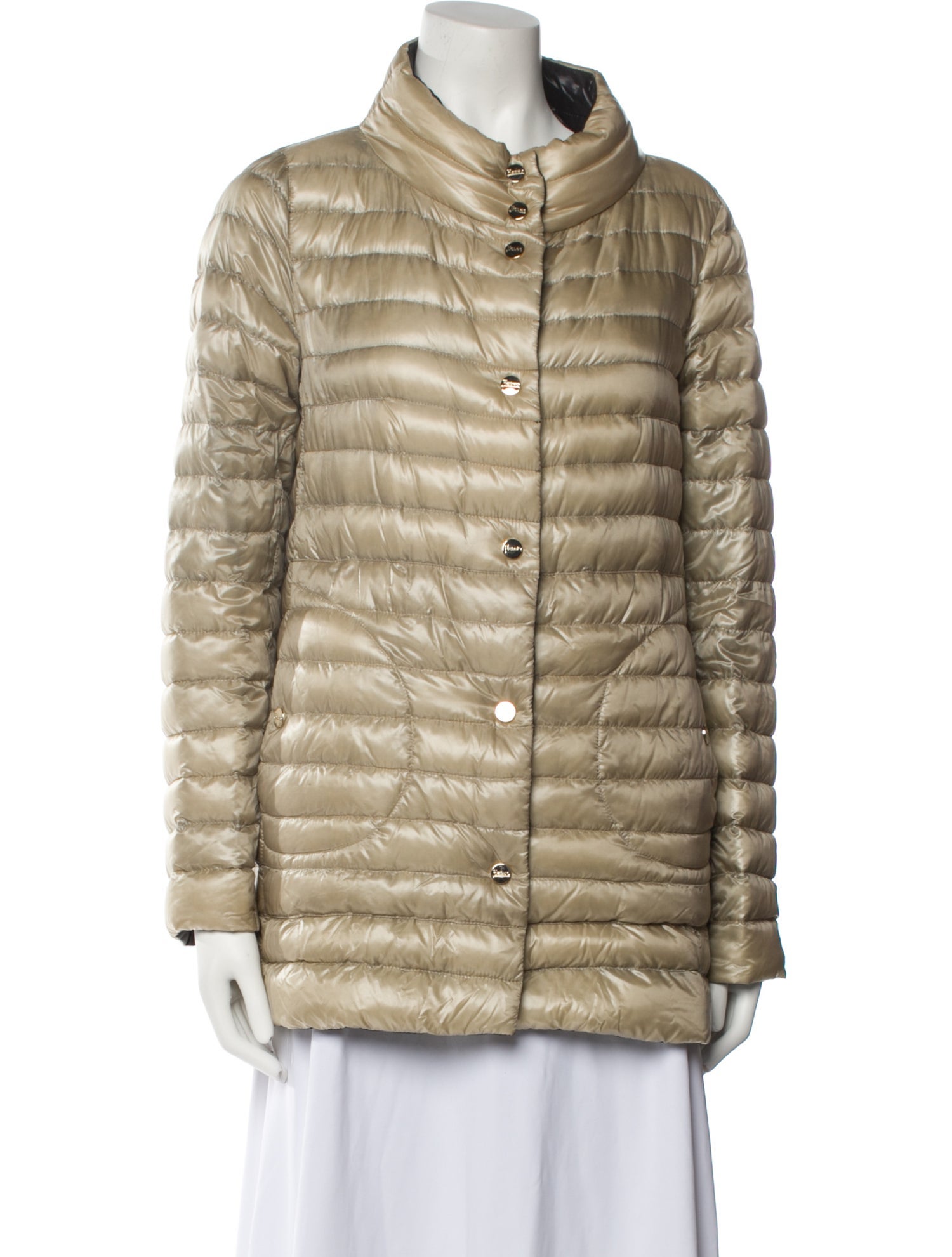 Herno Down Coat - Gold Coats, Clothing - WHRNO33024 | The RealReal