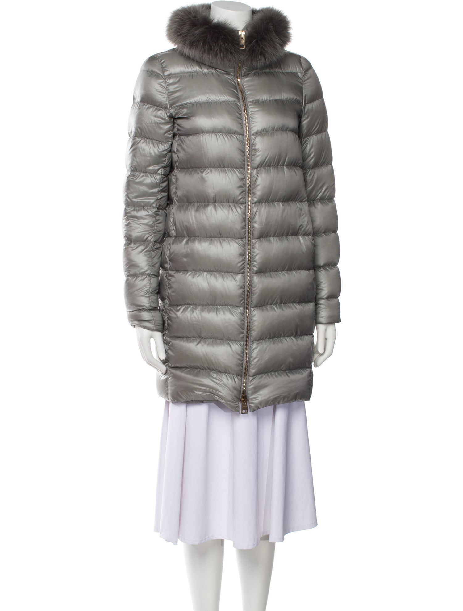 Herno Down Coat - Grey Coats, Clothing - WHRNO33070 | The RealReal