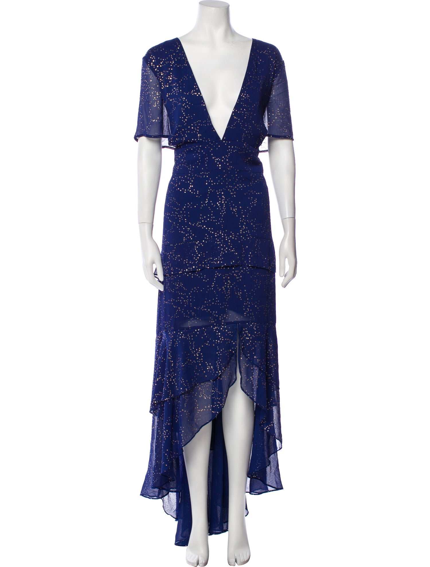 Hutch Printed Long Dress - Blue Dresses, Clothing - WHTCH20483 | The ...