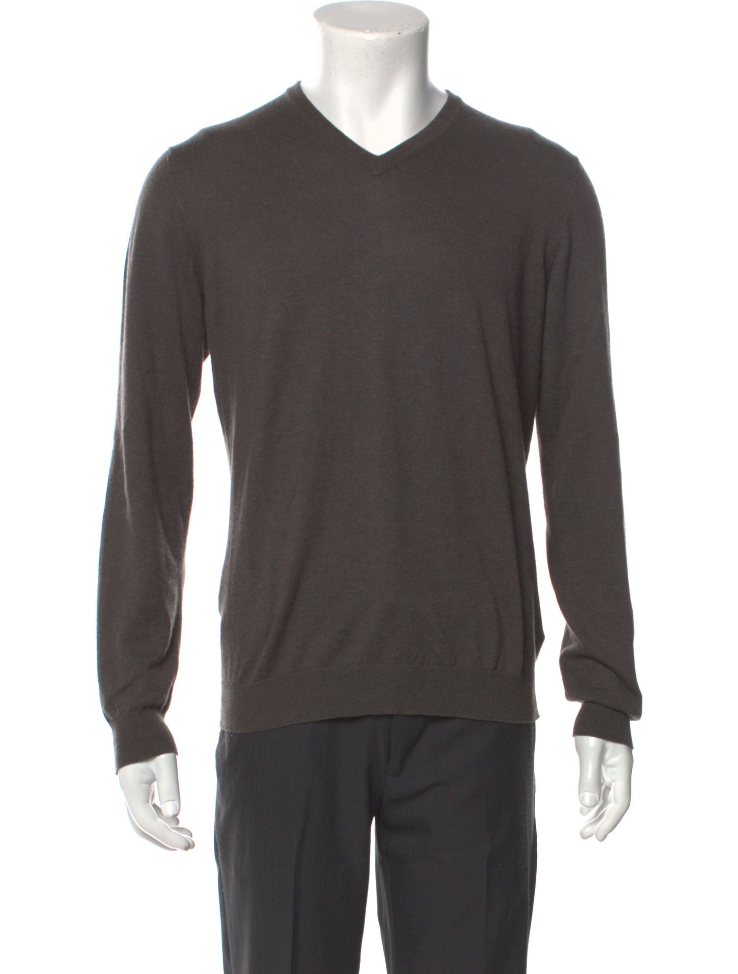 Ermenegildo Zegna Crew Neck Long Sleeve Pullover - Blue Sweaters ...