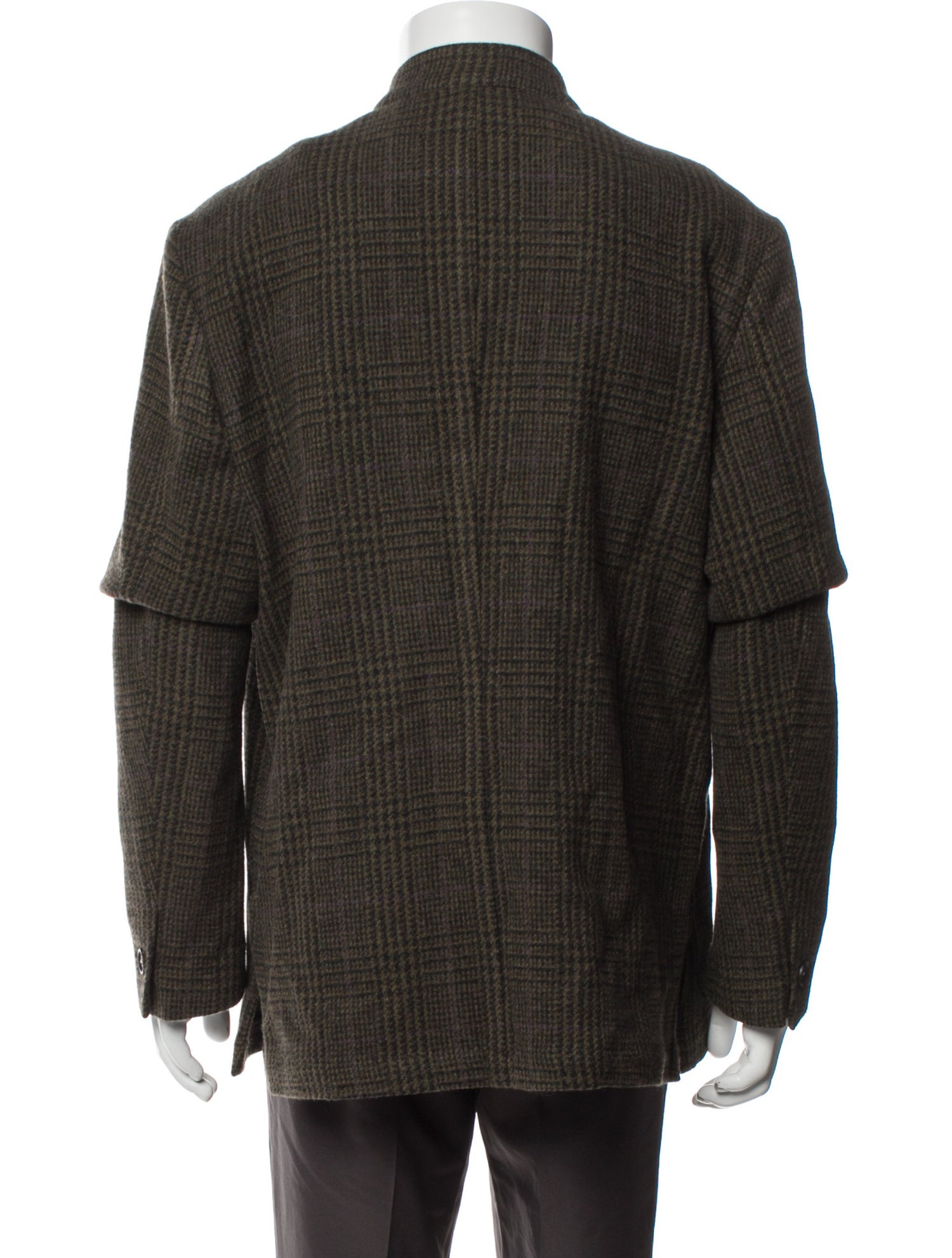Massimo Alba Plaid Print Utility Jacket - Green Outerwear, Clothing ...