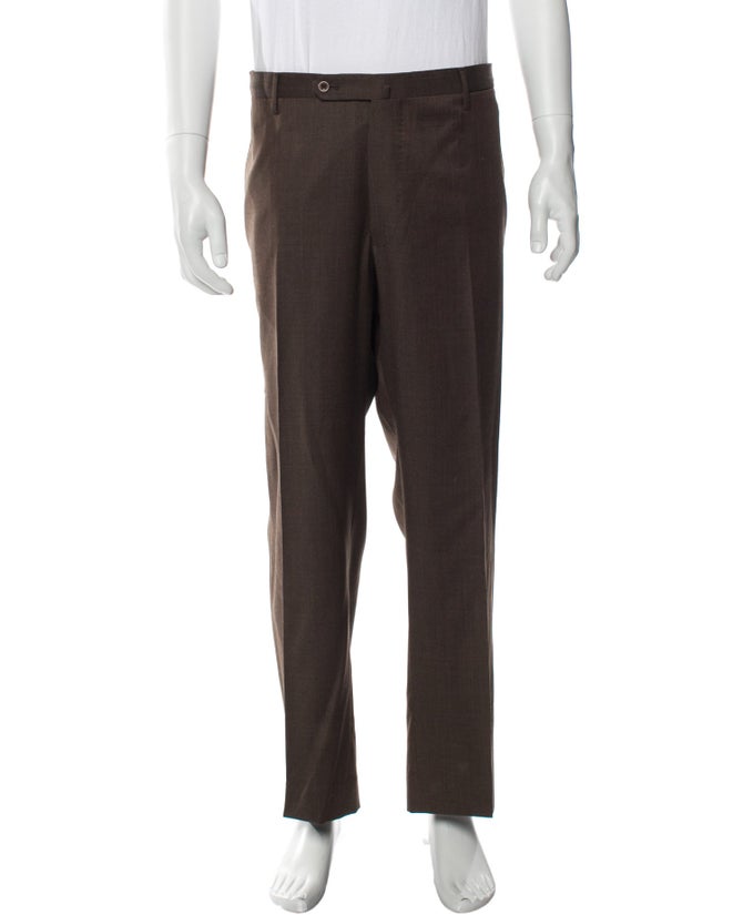 Incotex Dress Pants - Brown, 11.5" Rise Pants, Clothing - WINCX23838 | The RealReal