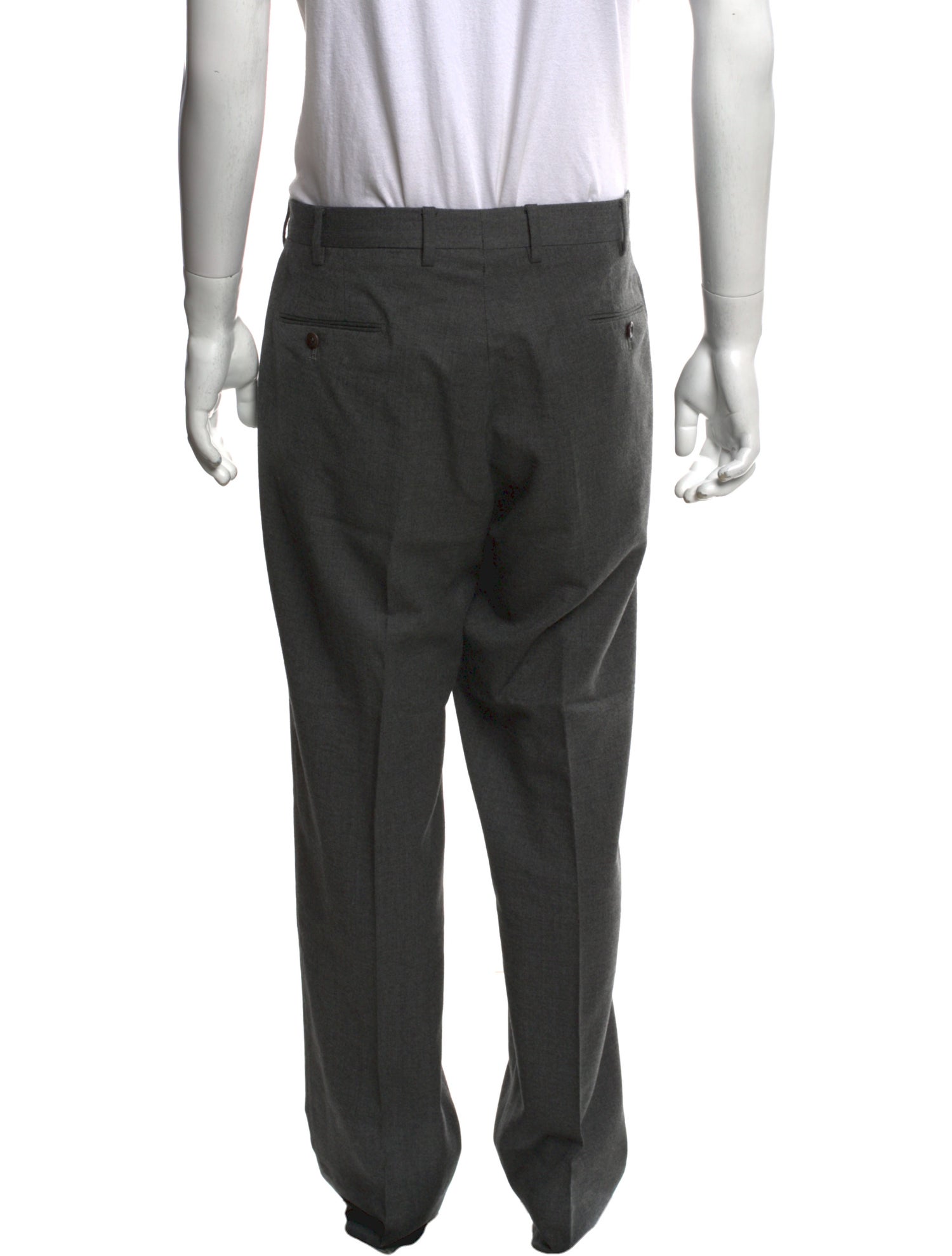 Incotex Wool Dress Pants - Grey, 11" Rise Pants, Clothing - WINCX23845 | The RealReal