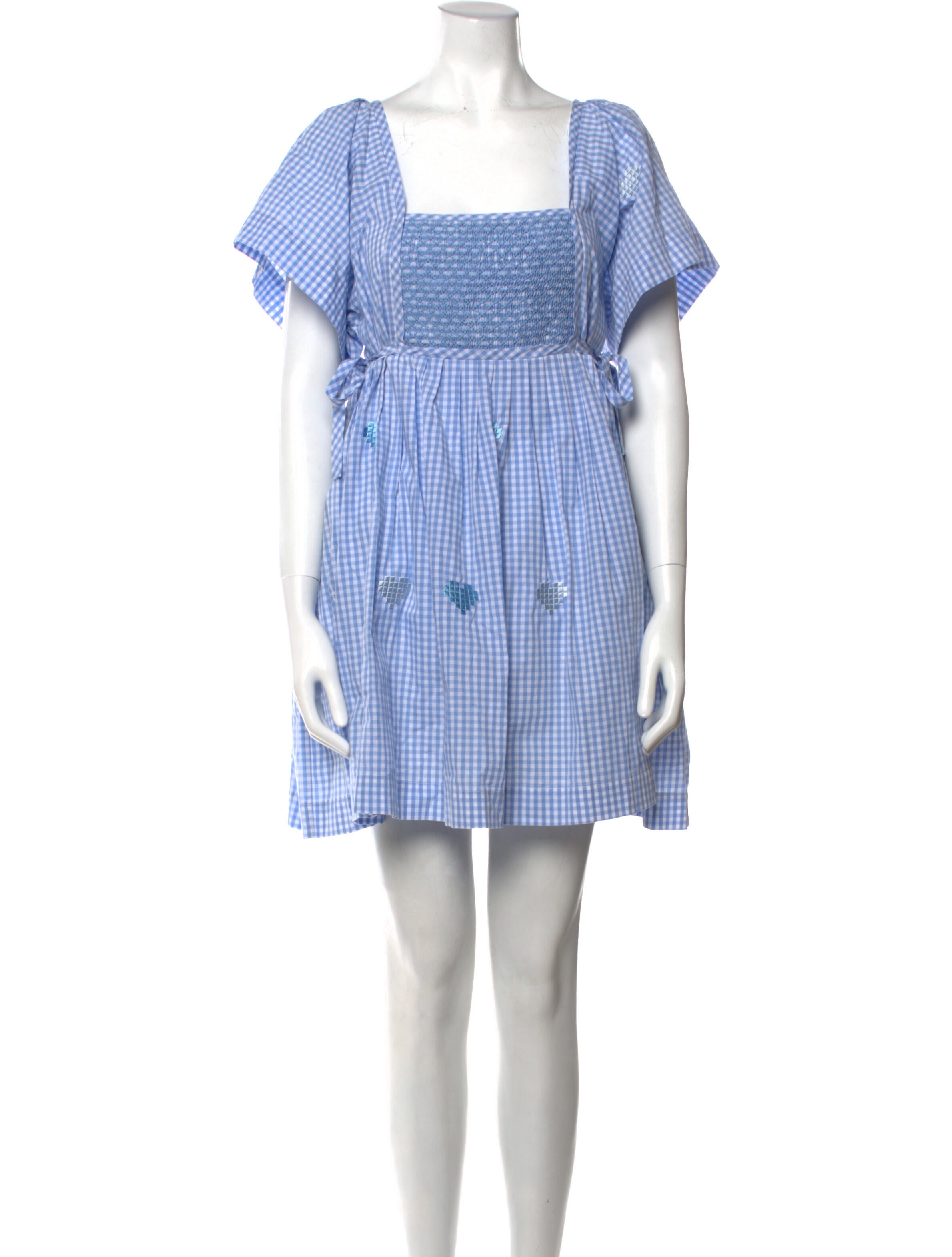 Innika Choo Plaid Print Mini Dress - Blue Dresses, Clothing ...