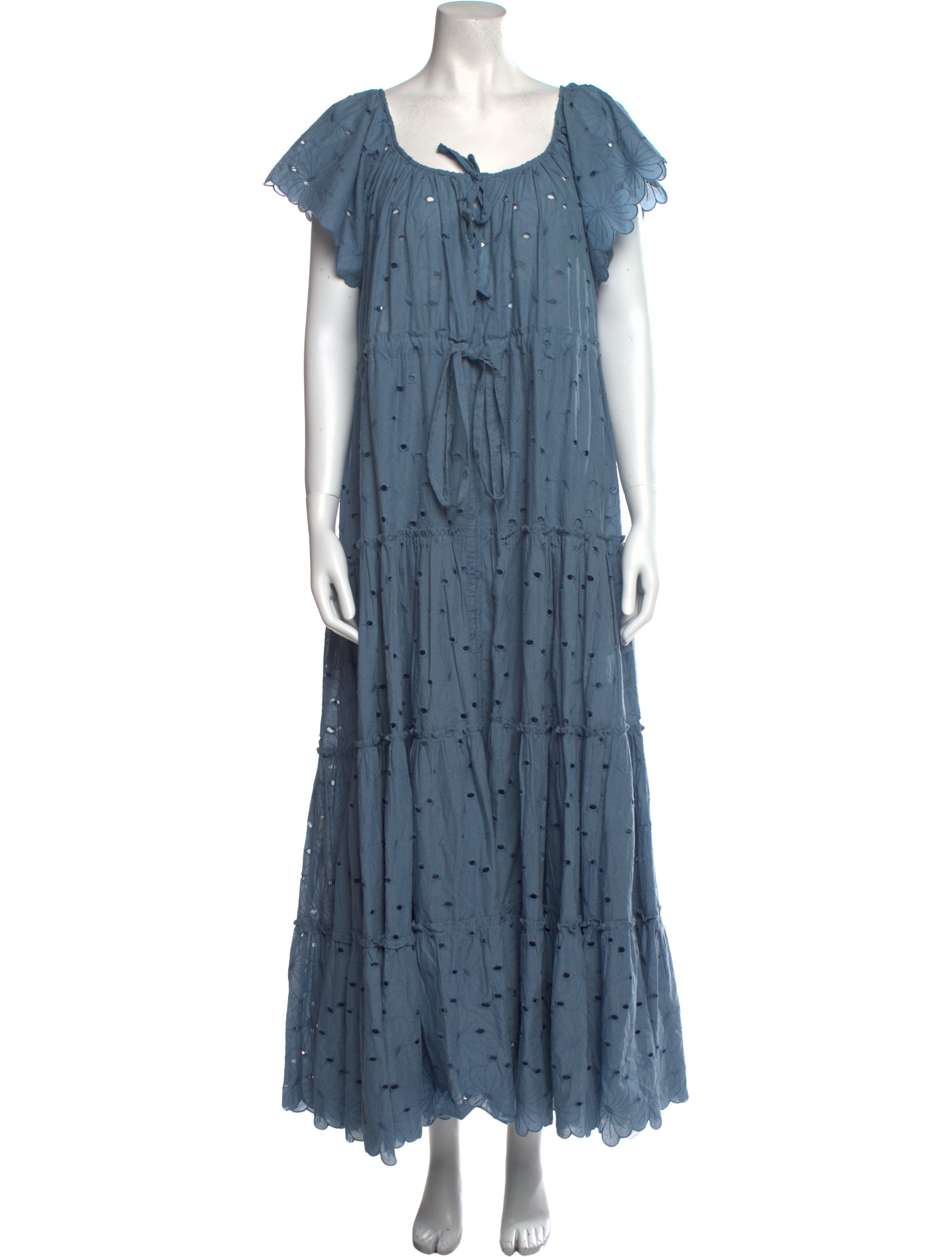 Innika Choo Scoop Neck Long Dress - Blue Dresses, Clothing - WINNC22473 ...