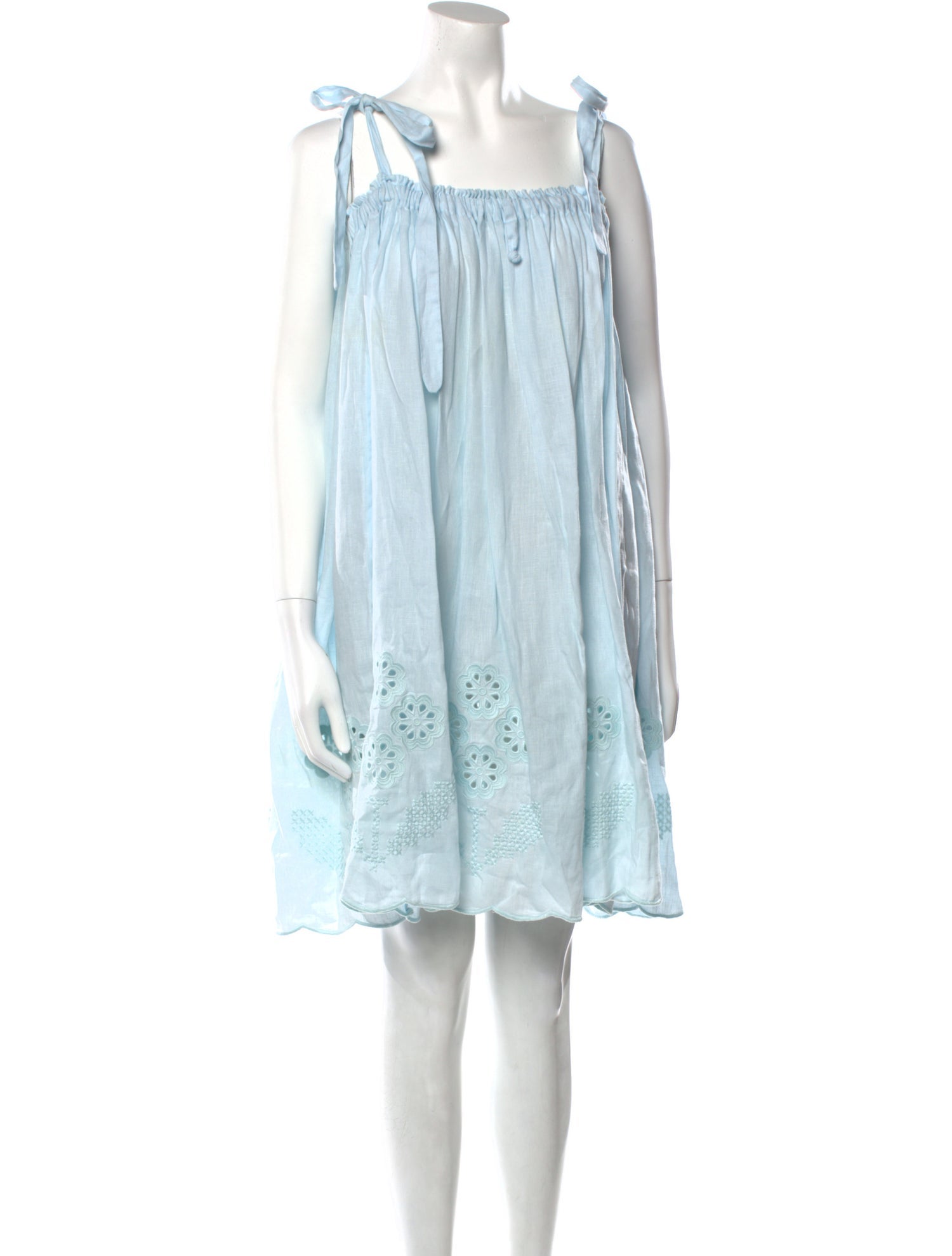 Innika Choo Square Neckline Knee-Length Dress - Blue Dresses, Clothing ...