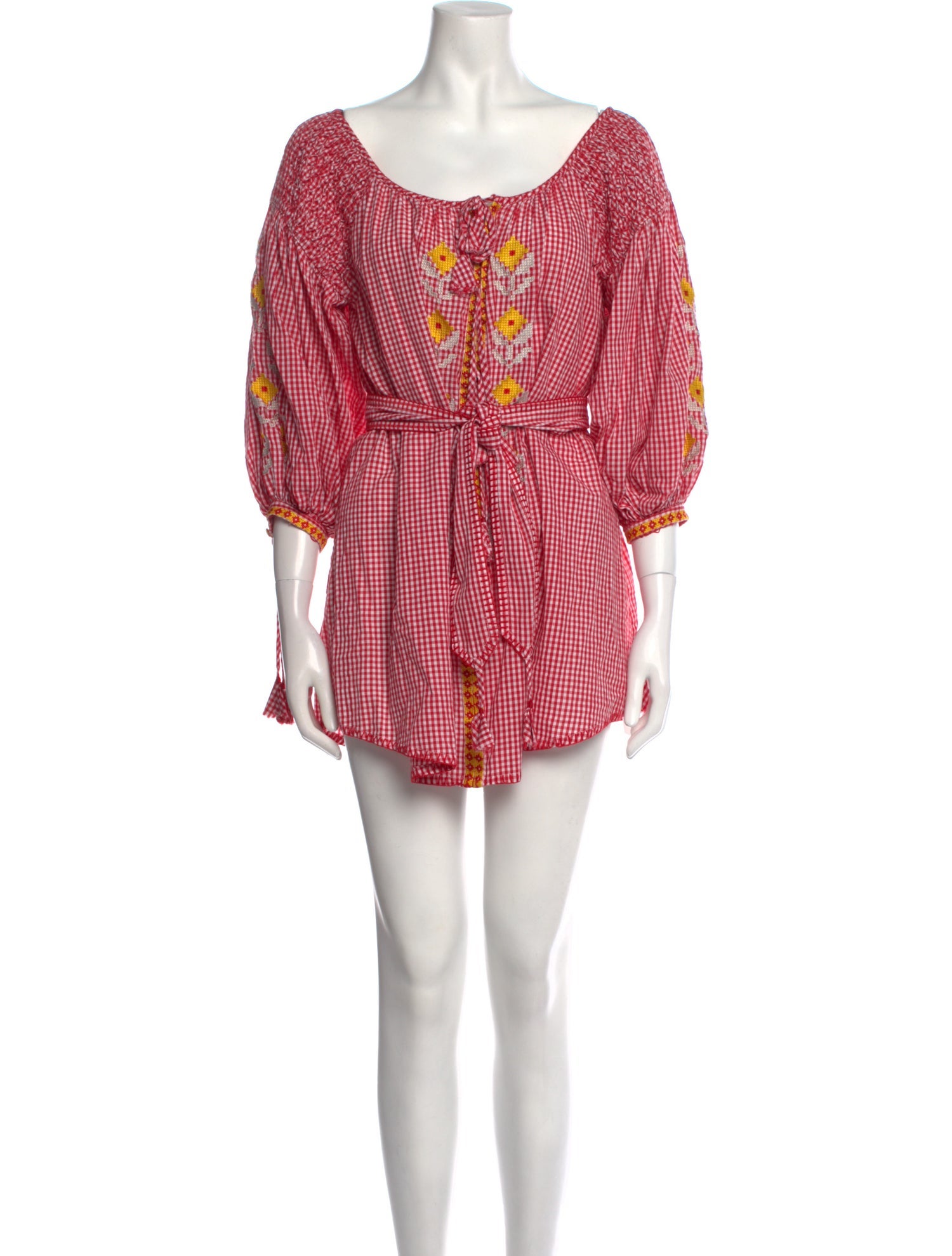 Innika Choo Plaid Print Mini Dress - Red Dresses, Clothing - WINNC22844 ...