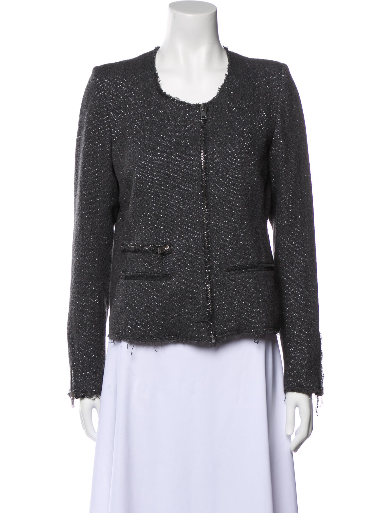 Iro Tweed Pattern Evening Jacket - Grey Jackets, Clothing - WIR111087 ...