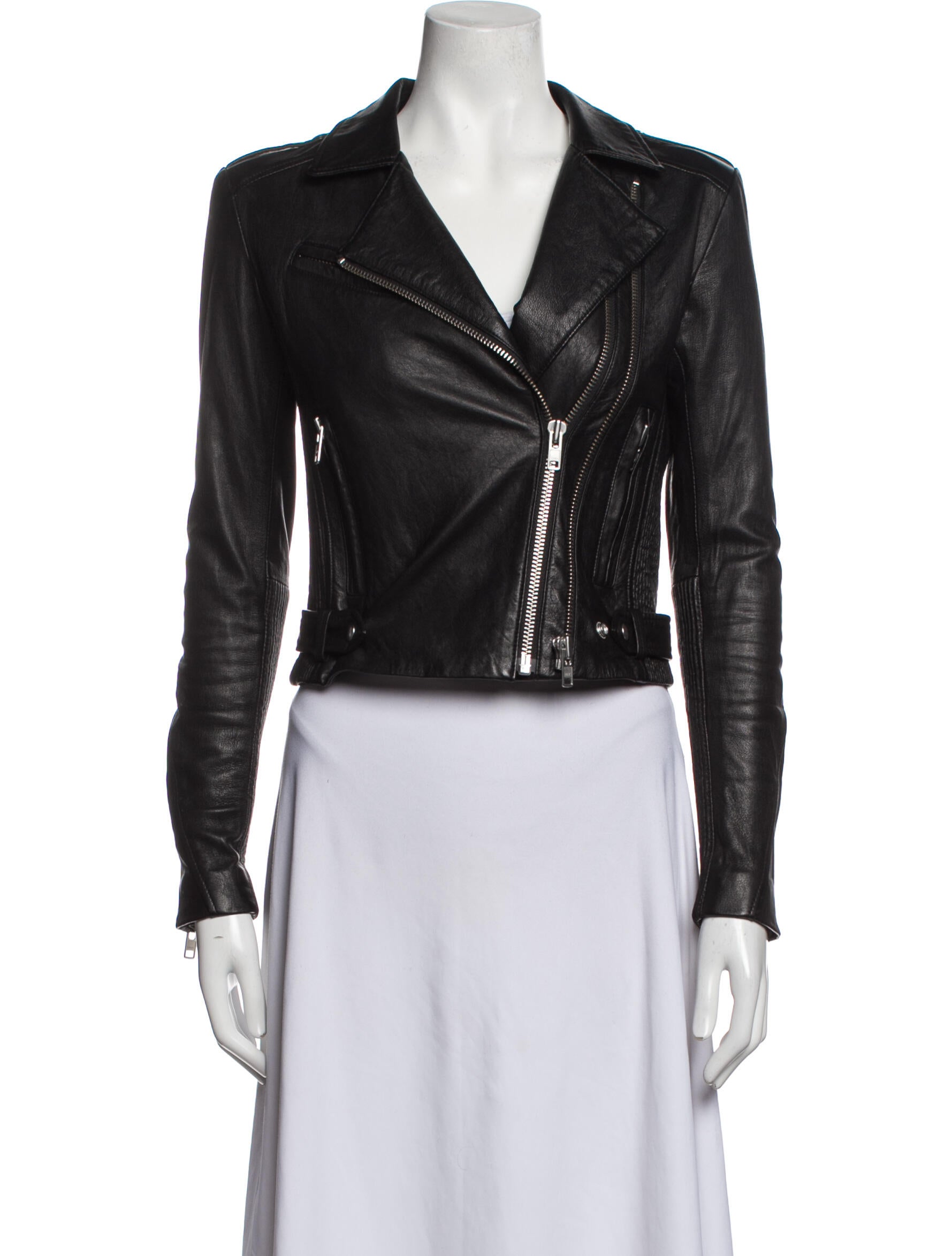 Celine Lamb Leather Biker Jacket - Black Jackets, Clothing - CEL220579 ...