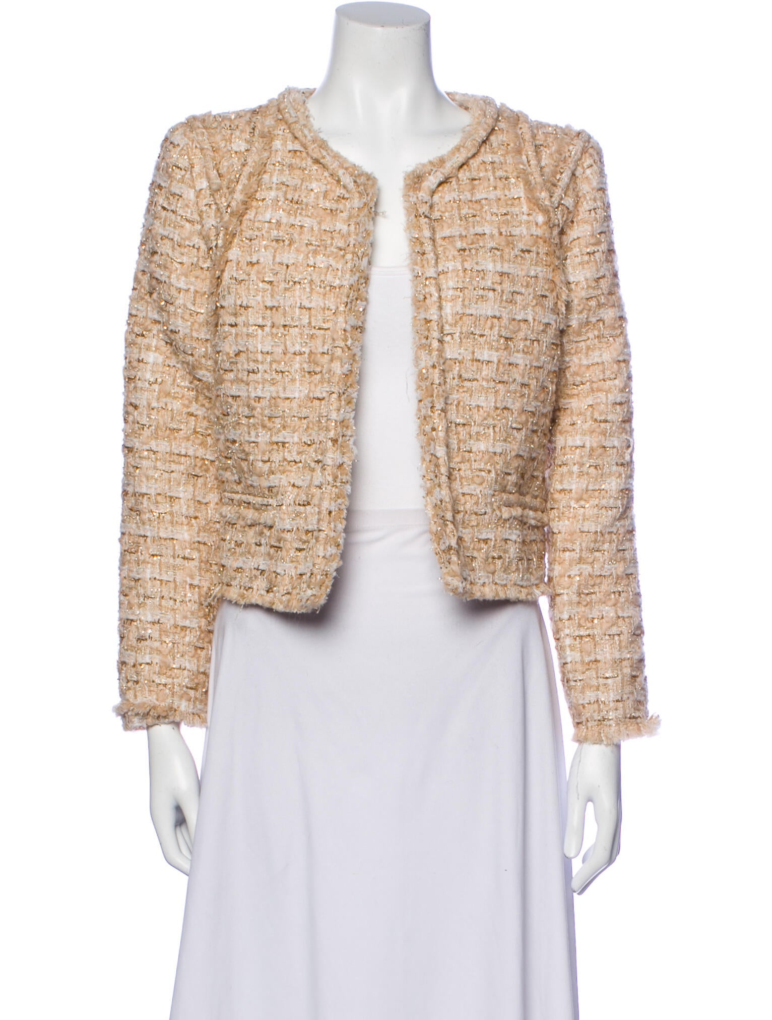 Iro Tweed Pattern Evening Jacket w/ Tags - Neutrals Jackets, Clothing ...