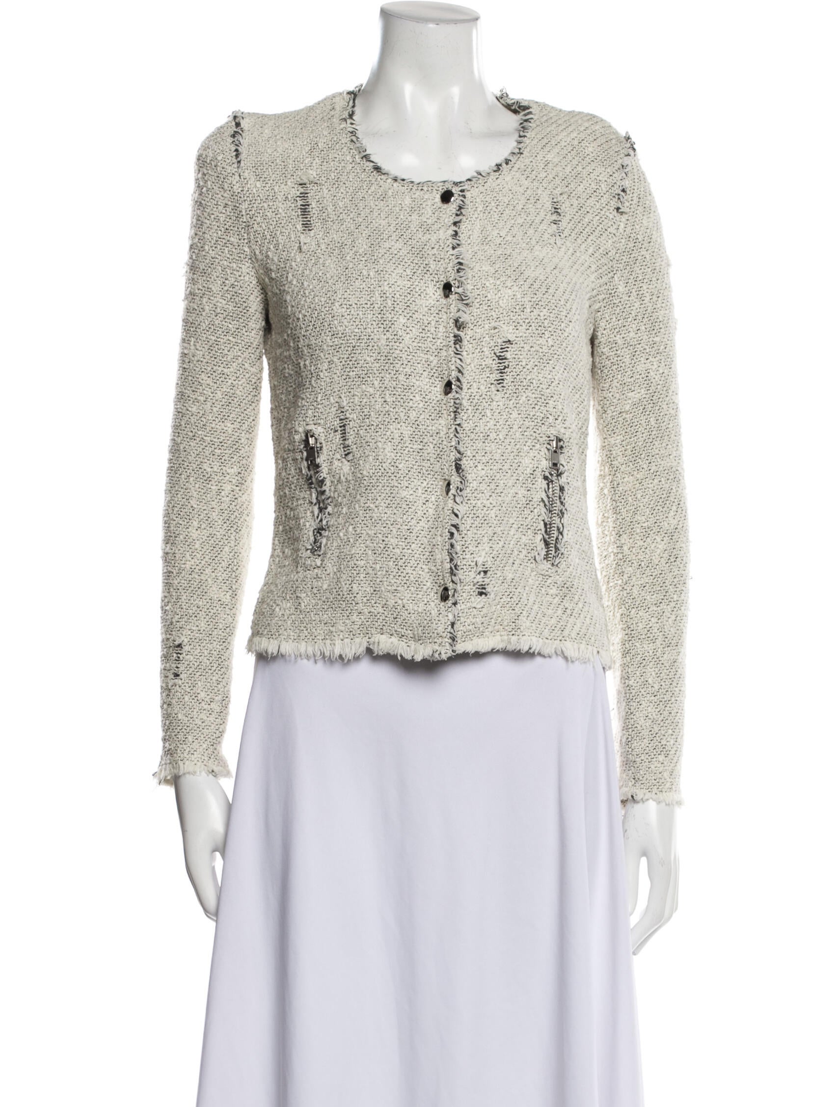 Iro Tweed Pattern Evening Jacket - Neutrals Jackets, Clothing ...