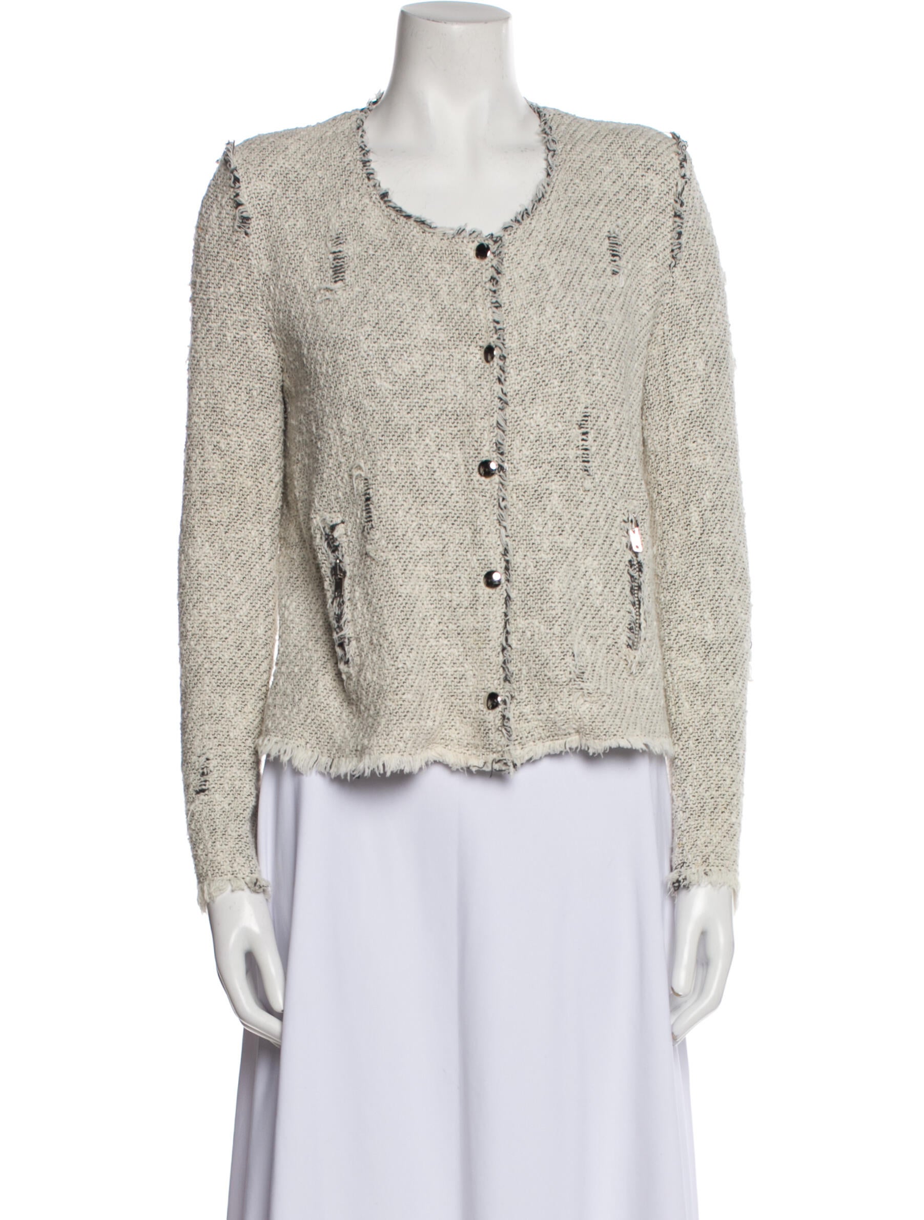 Iro Tweed Pattern Evening Jacket - Neutrals Jackets, Clothing ...