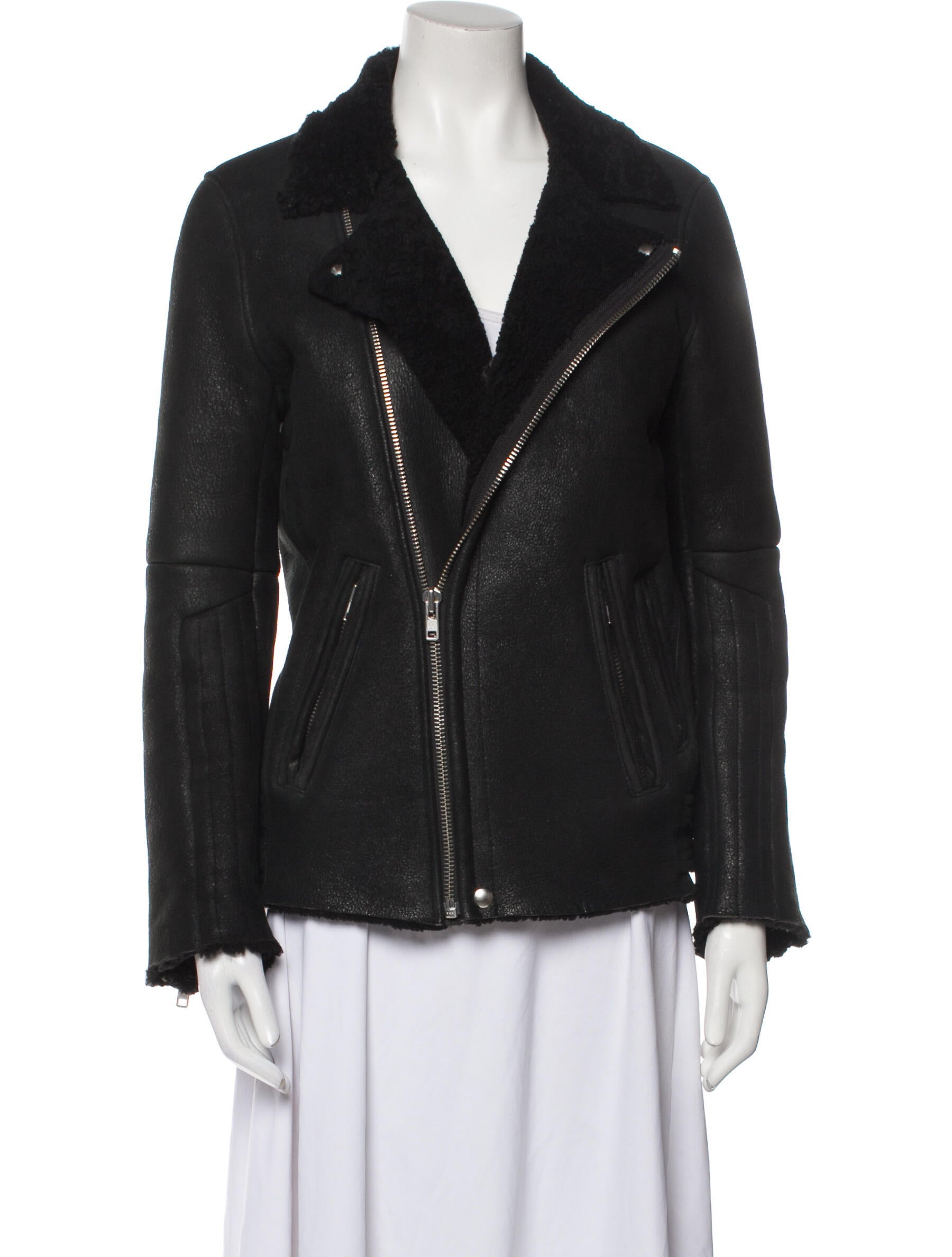 Iro Shearling Fur Jacket - Black Jackets, Clothing - WIR144230 | The ...
