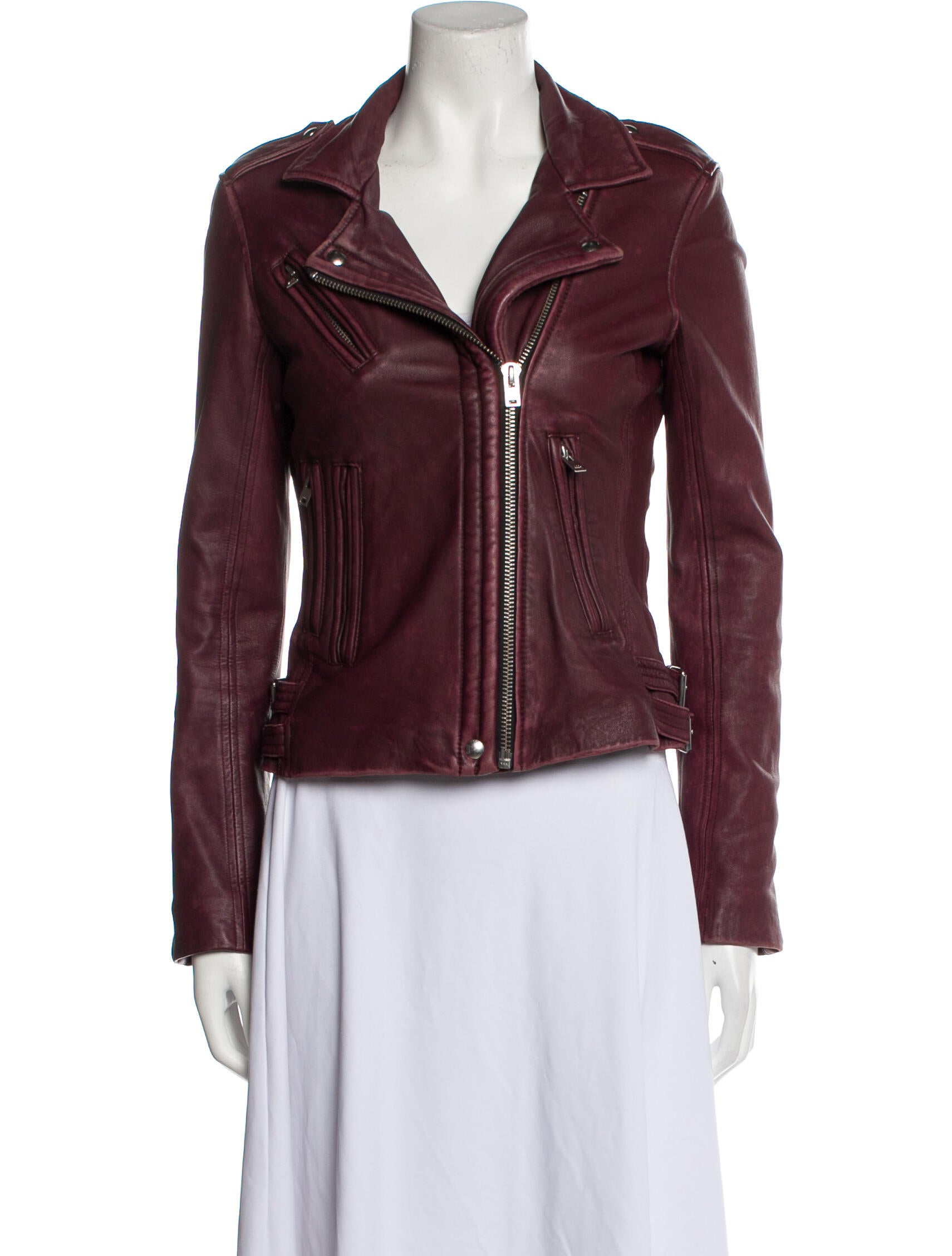 Akris Leather-Paneled Silk Jacket w/ Tags - Blue Jackets, Clothing ...