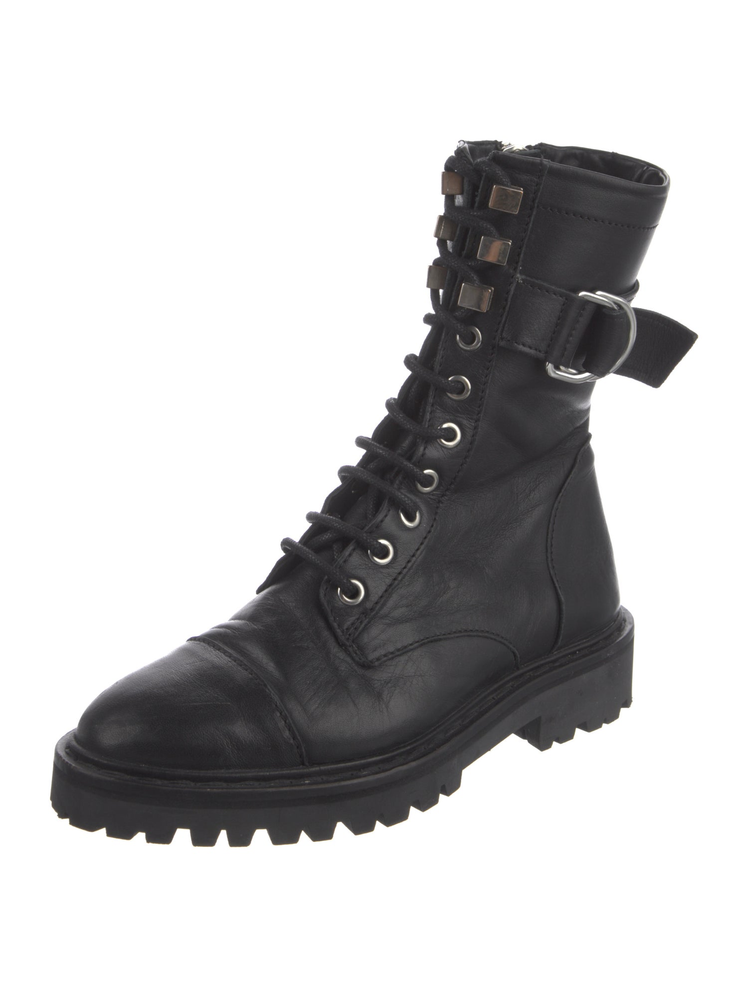 Iro Leather Combat Boots - Black Boots, Shoes - WIR151332 | The RealReal
