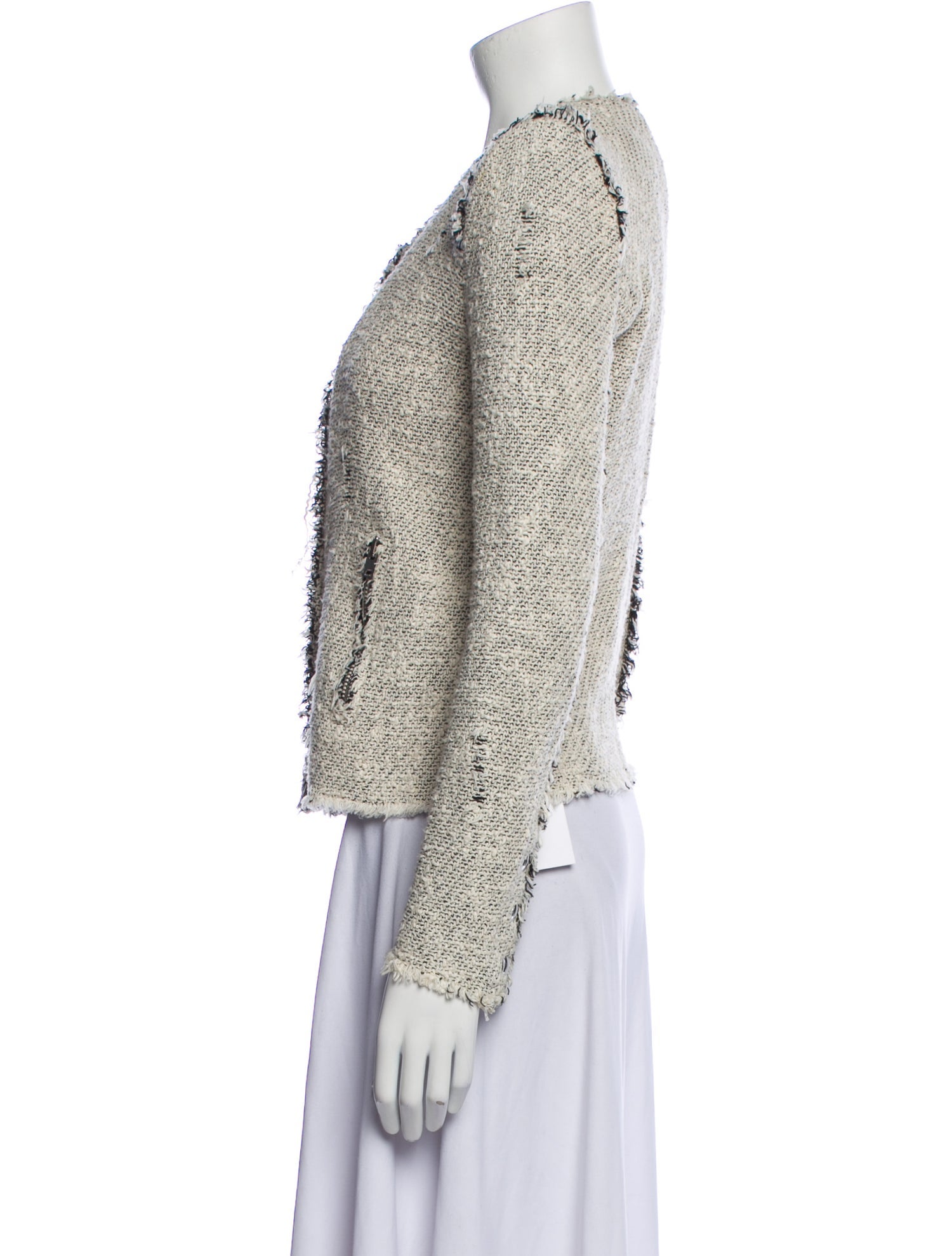 BA&SH Tweed Pattern Evening Jacket - Neutrals Jackets, Clothing ...