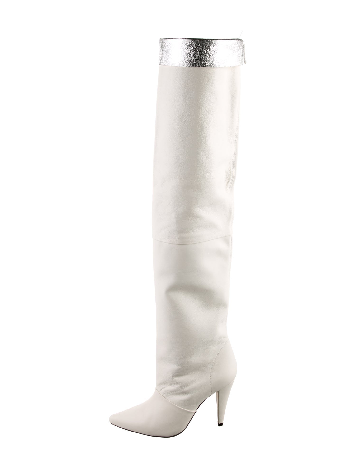 Iro Leather Boots - Silver Boots, Shoes - WIR155721 | The RealReal
