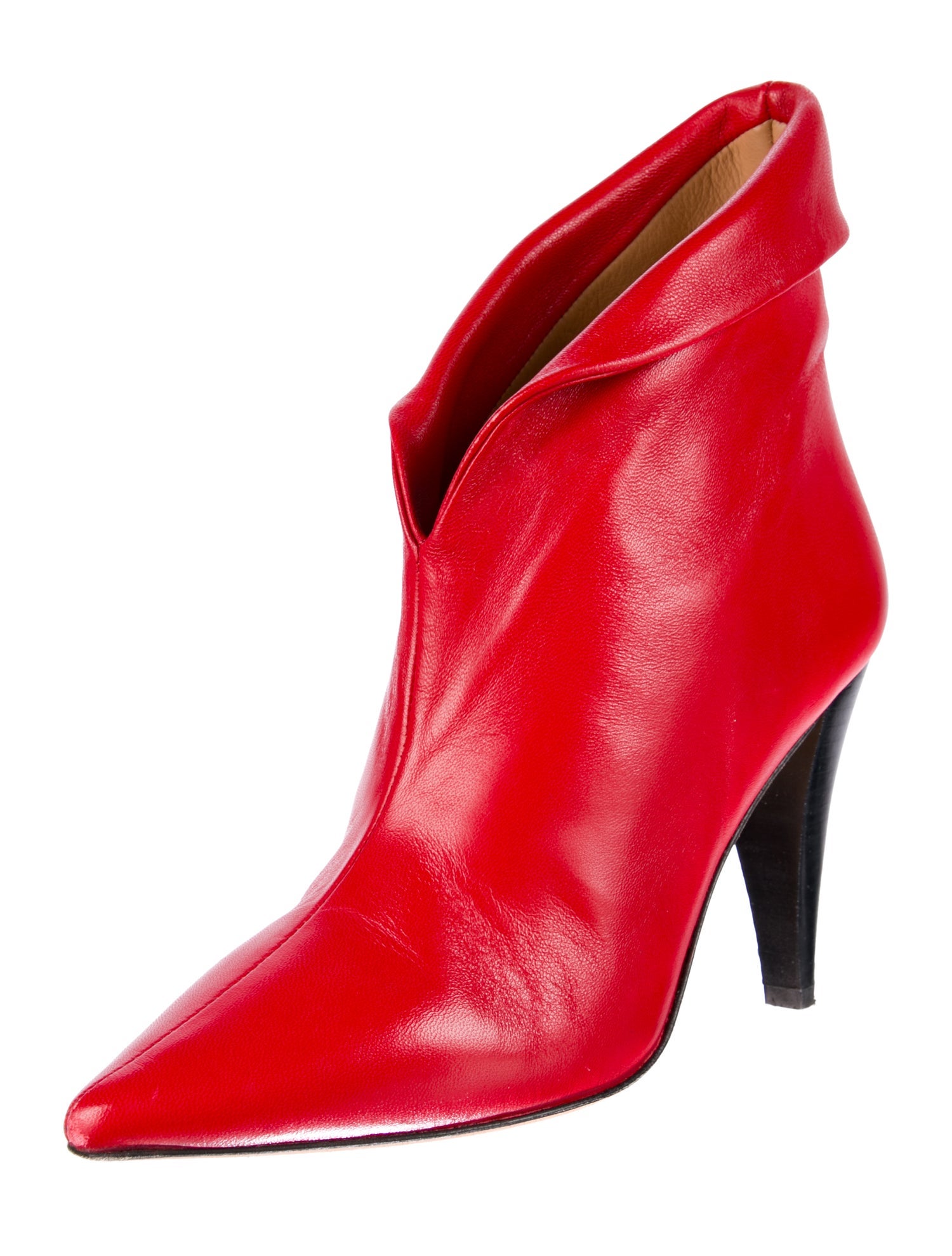 Iro Leather Boots - Red Boots, Shoes - WIR157011 | The RealReal