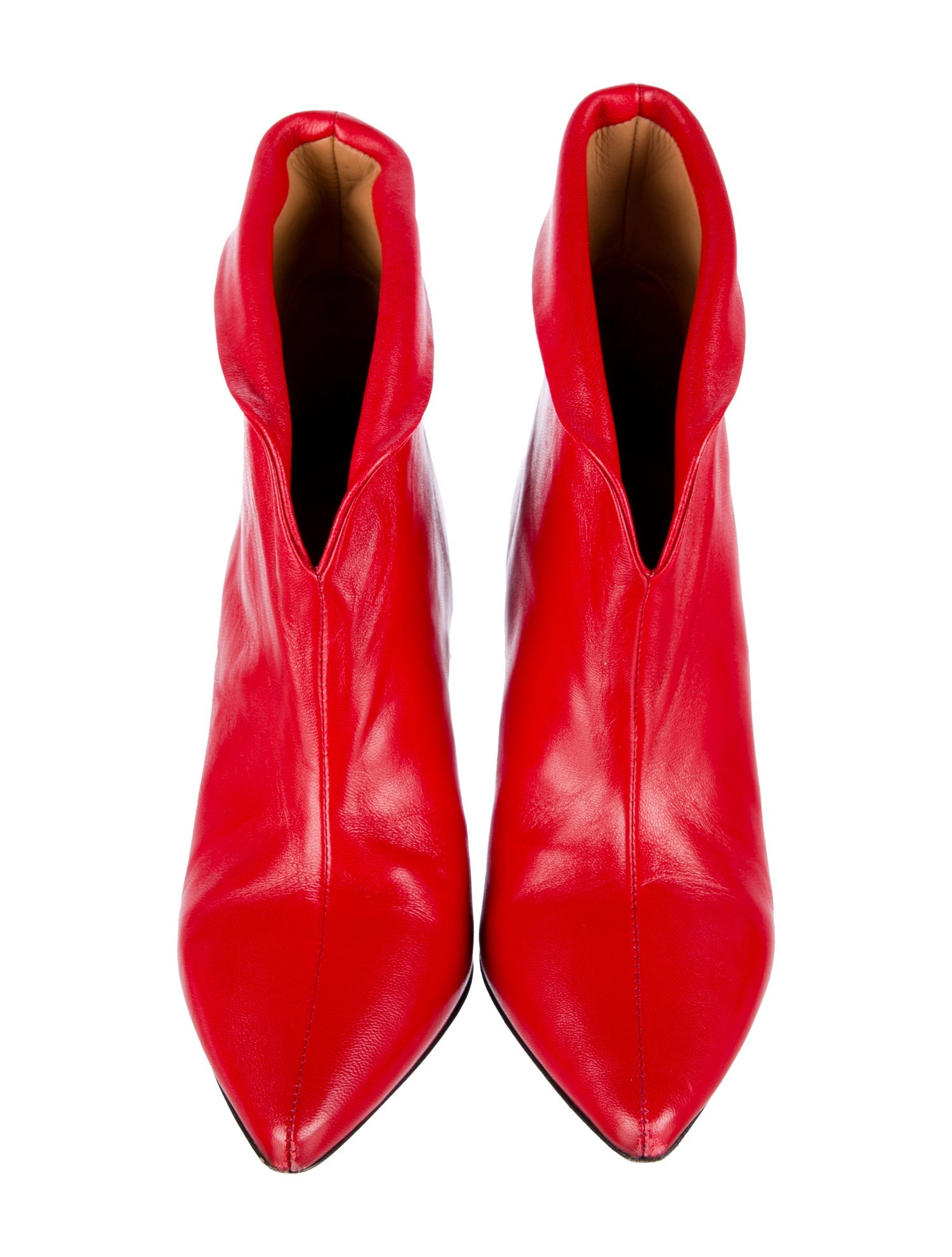 Iro Leather Boots - Red Boots, Shoes - WIR157011 | The RealReal