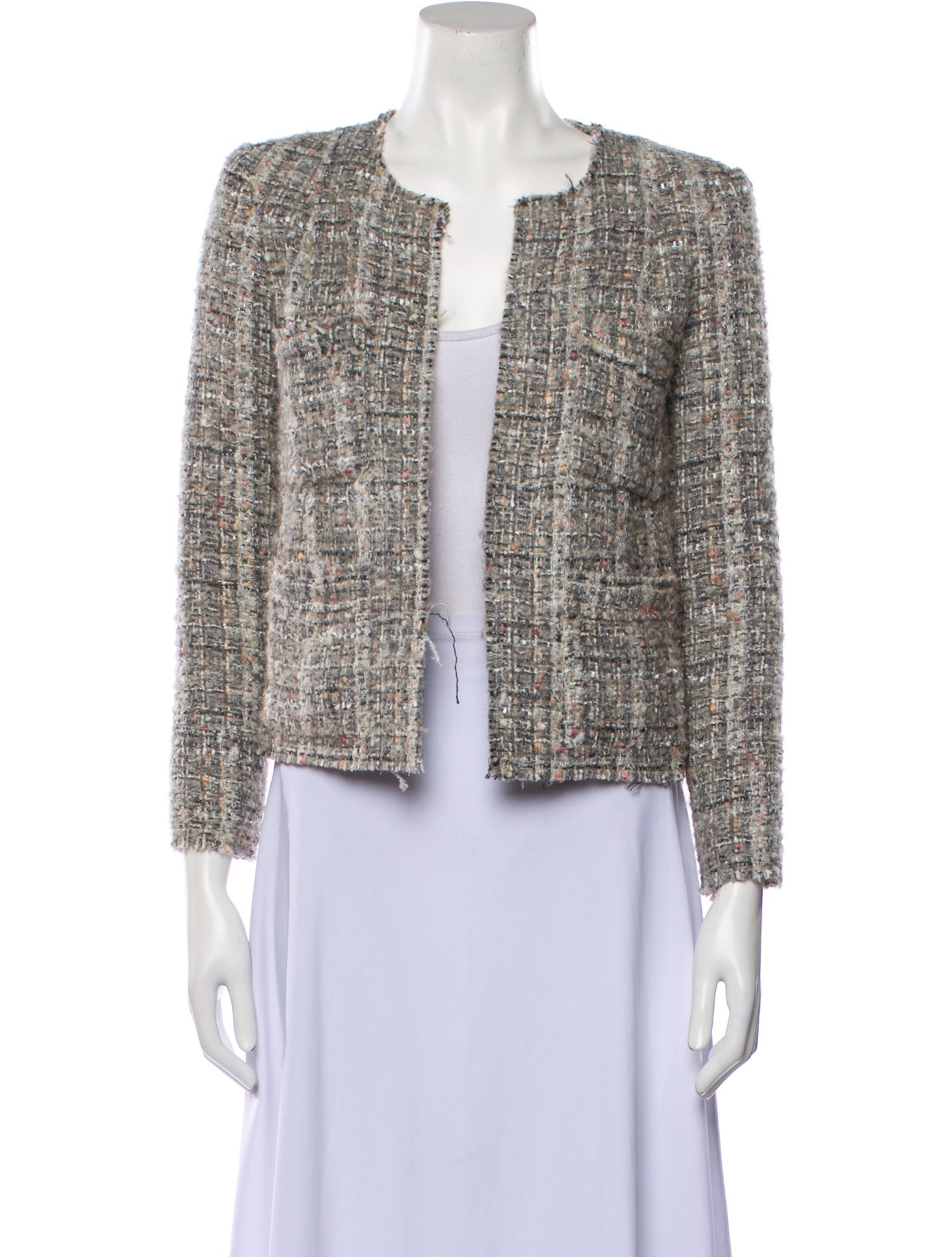 Iro Tweed Pattern Jacket - Grey Jackets, Clothing - WIR157361 | The ...