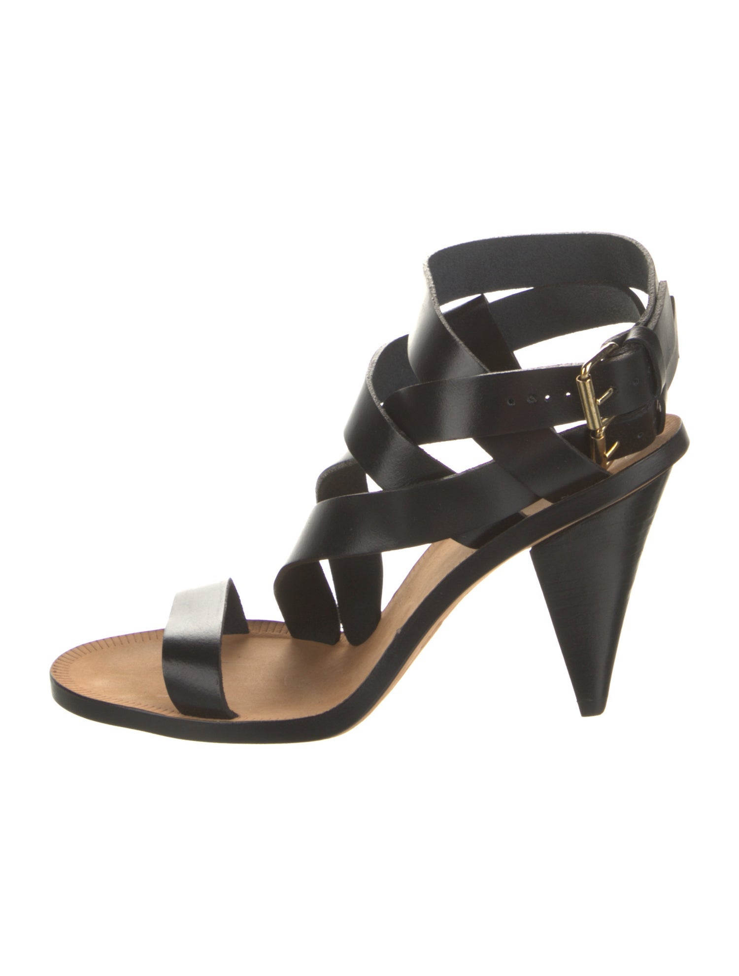 Iro Leather Sandals - Black Sandals, Shoes - WIR158018 | The RealReal