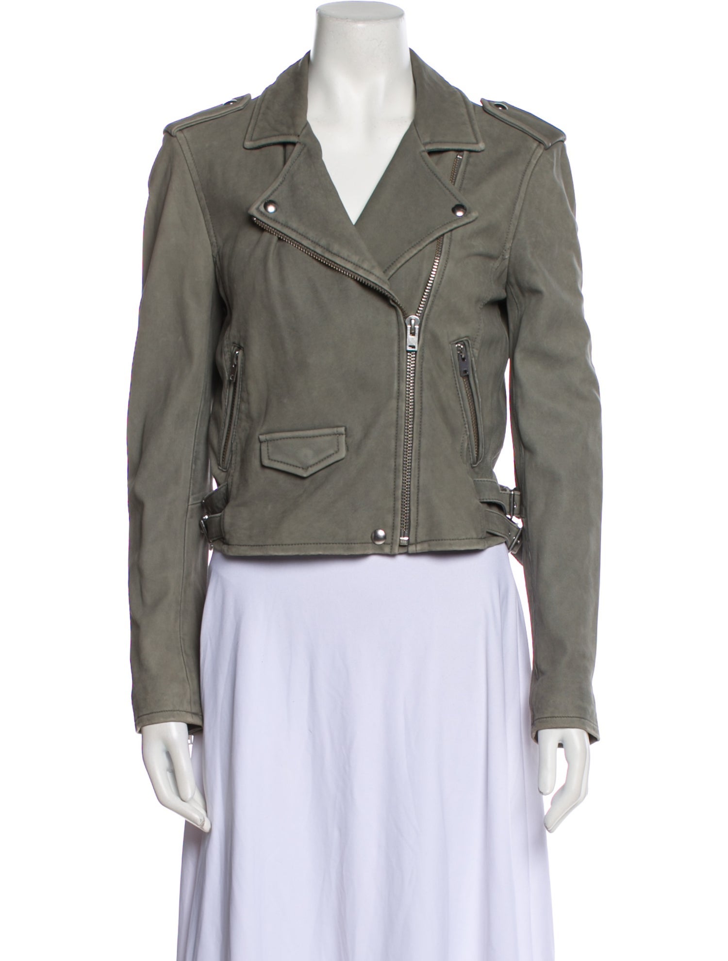 Iro Lamb Leather Biker Jacket - Neutrals Jackets, Clothing - WIR160043 ...
