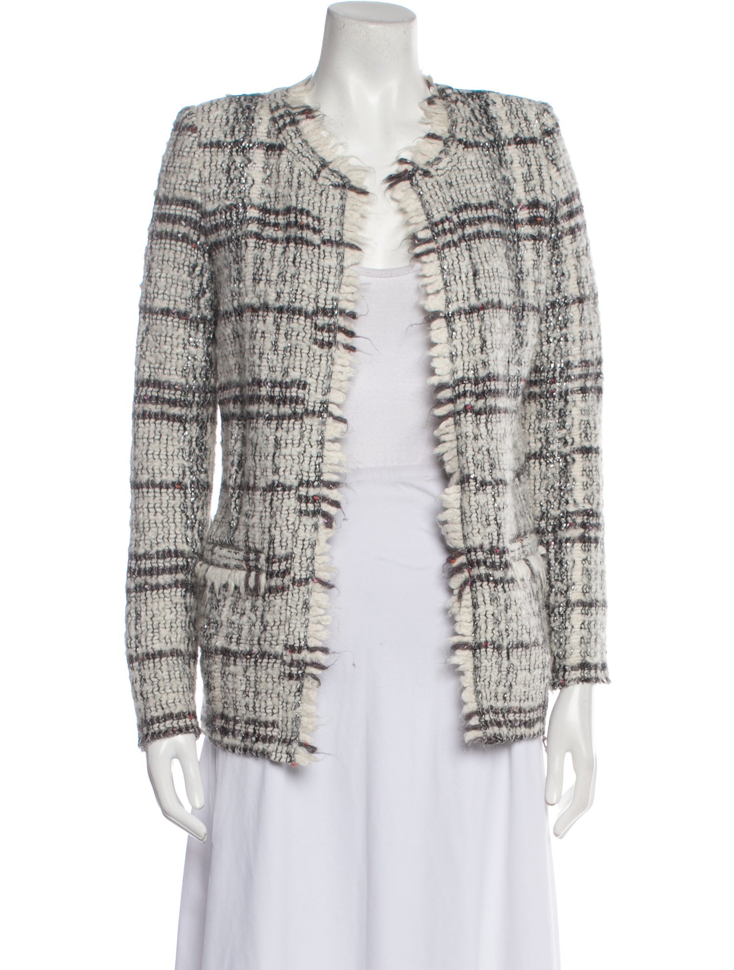 Iro Tweed Pattern Evening Jacket - White Jackets, Clothing - WIR163438 ...
