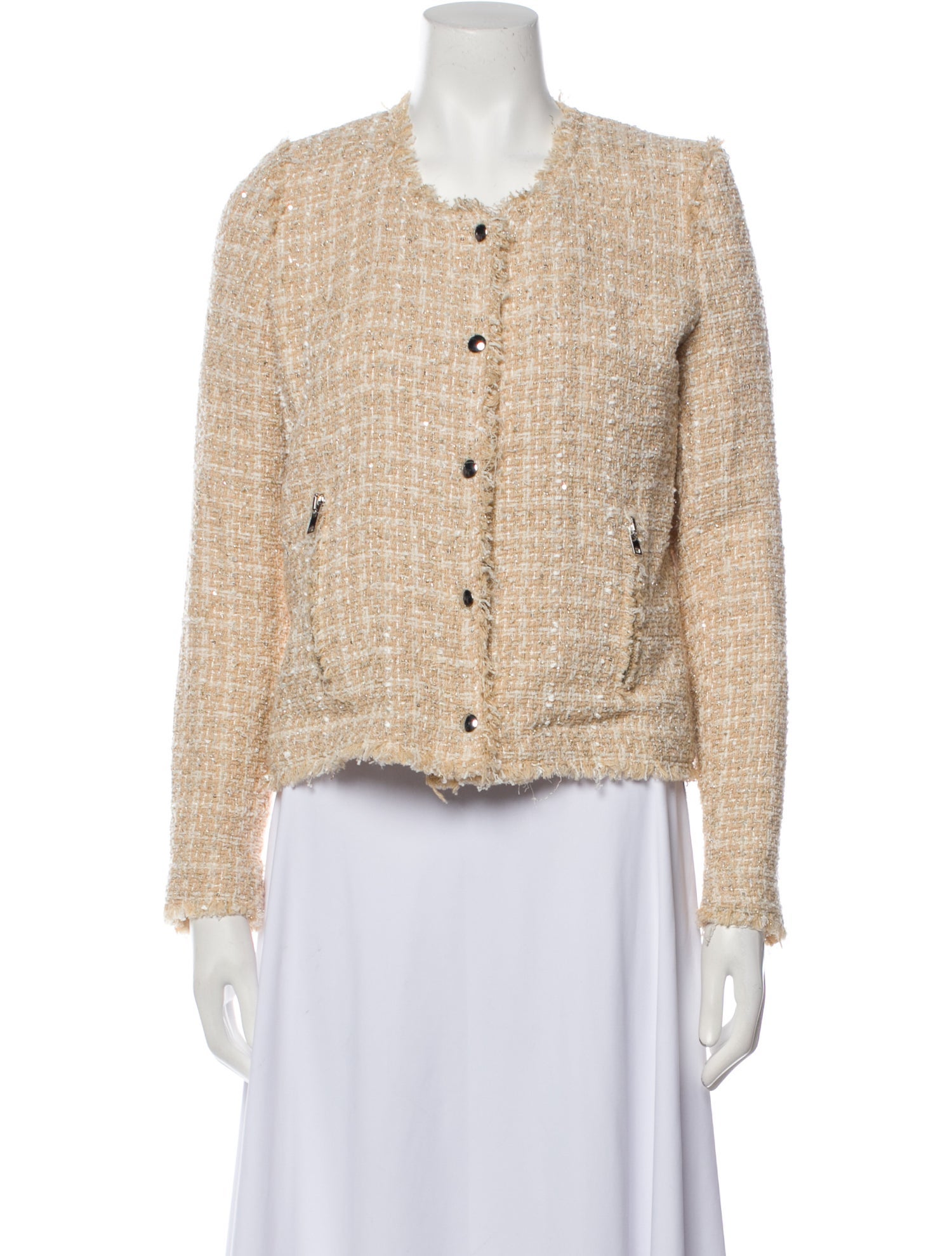 Iro Tweed Pattern Evening Jacket - Neutrals Jackets, Clothing ...