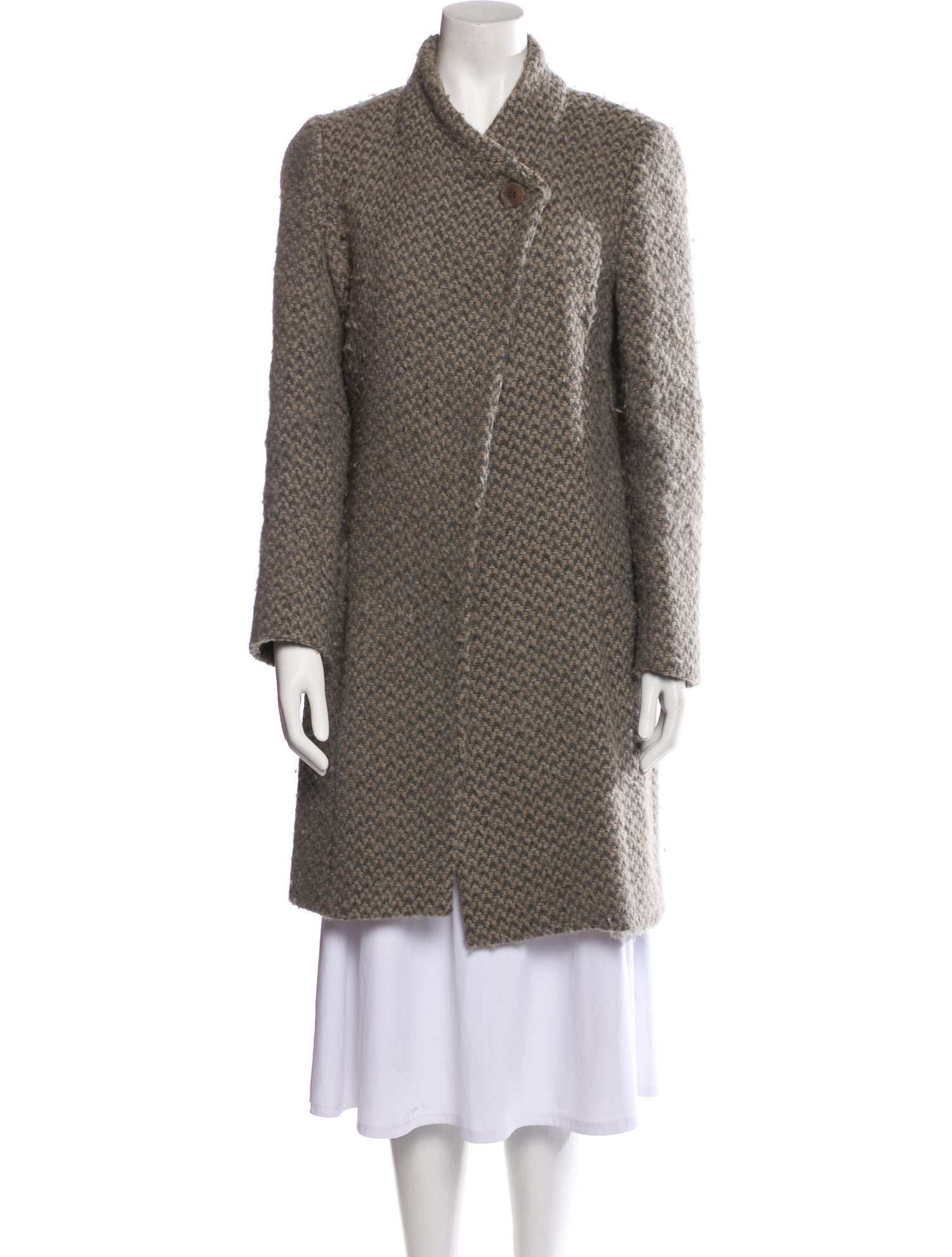 Iro Tweed Pattern Coat - Grey Coats, Clothing - WIR164308 | The RealReal