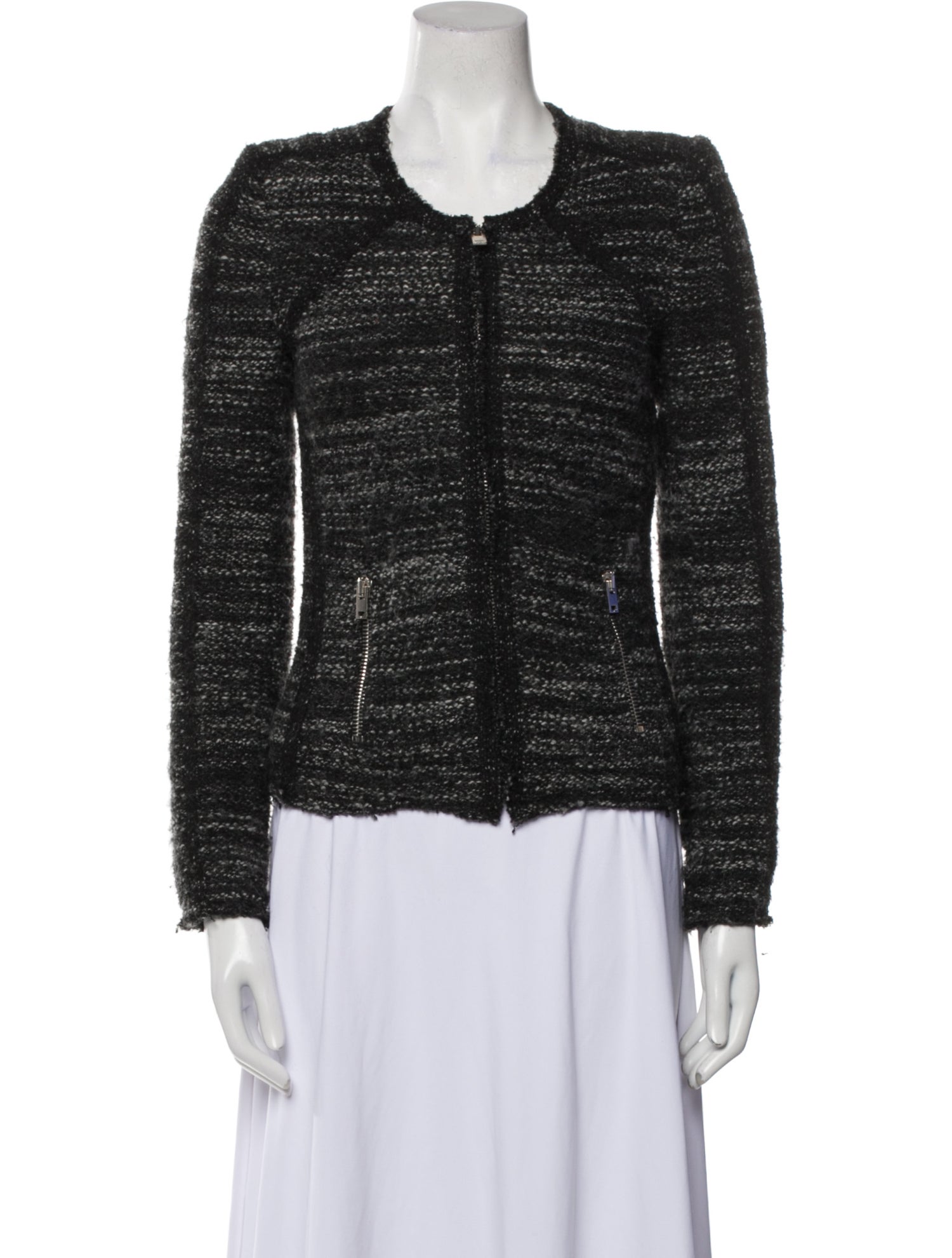 Iro Tweed Pattern Jacket - Black Jackets, Clothing - WIR169070 | The ...
