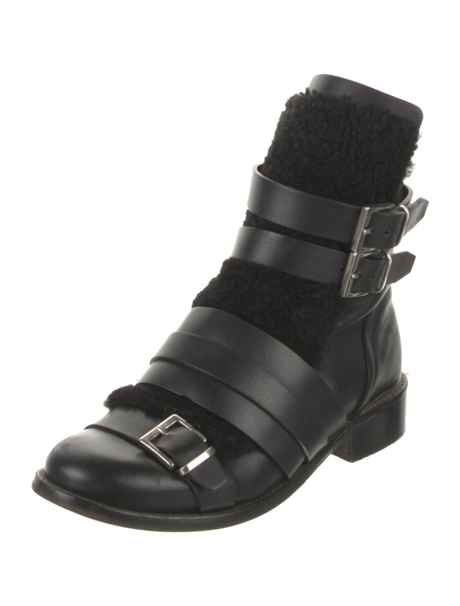 Iro Leather Combat Boots - Black Boots, Shoes - WIR171089 | The RealReal