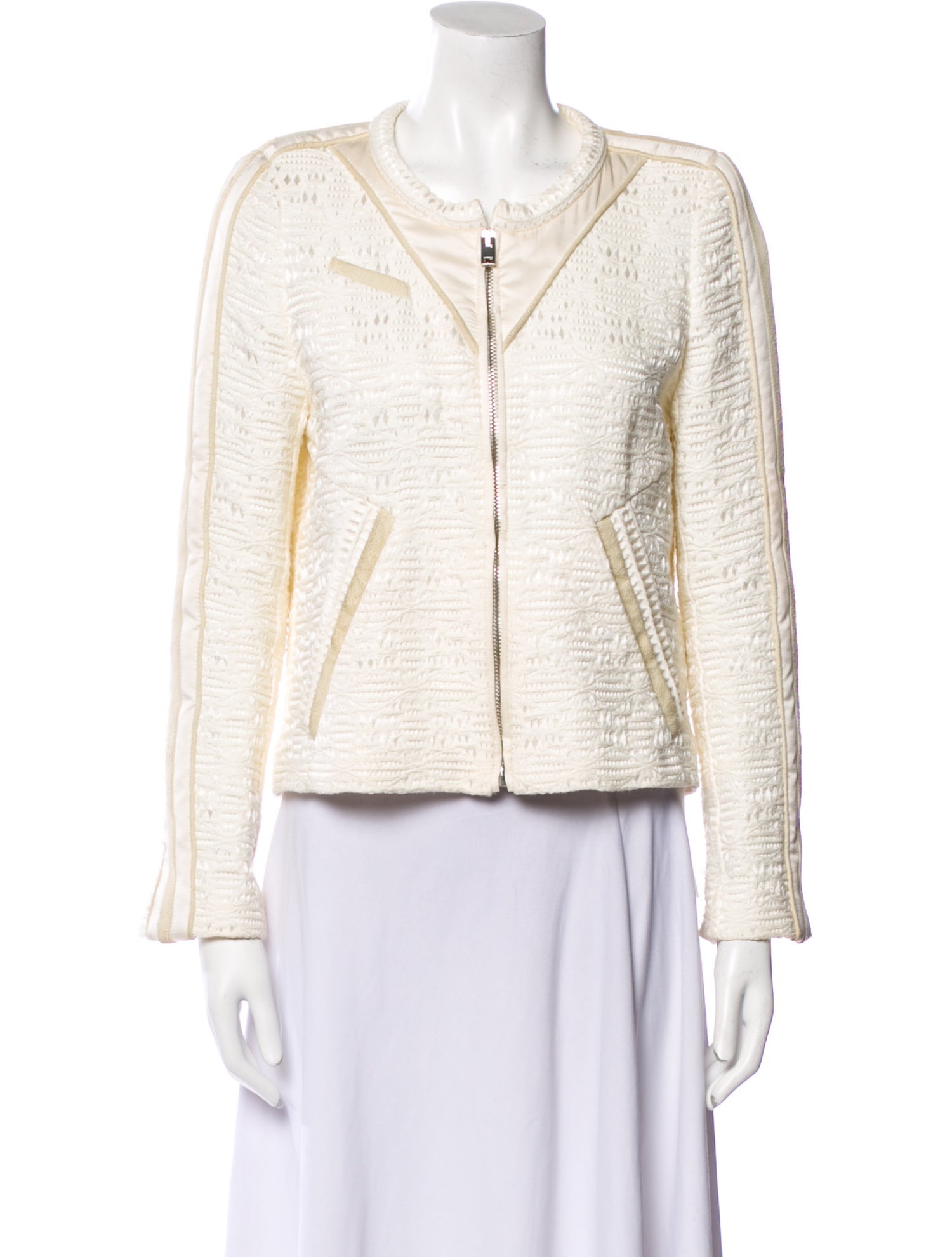 Iro Tweed Pattern Evening Jacket - White Jackets, Clothing - WIR172655 ...