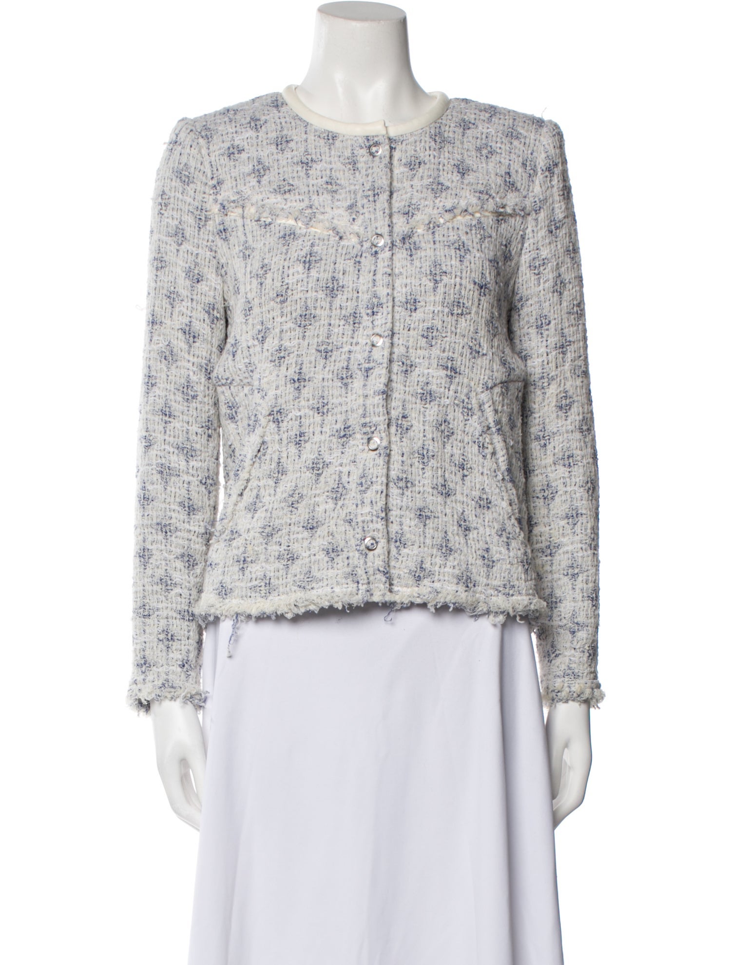 Iro Tweed Pattern Jacket - Blue Jackets, Clothing - WIR172979 | The ...