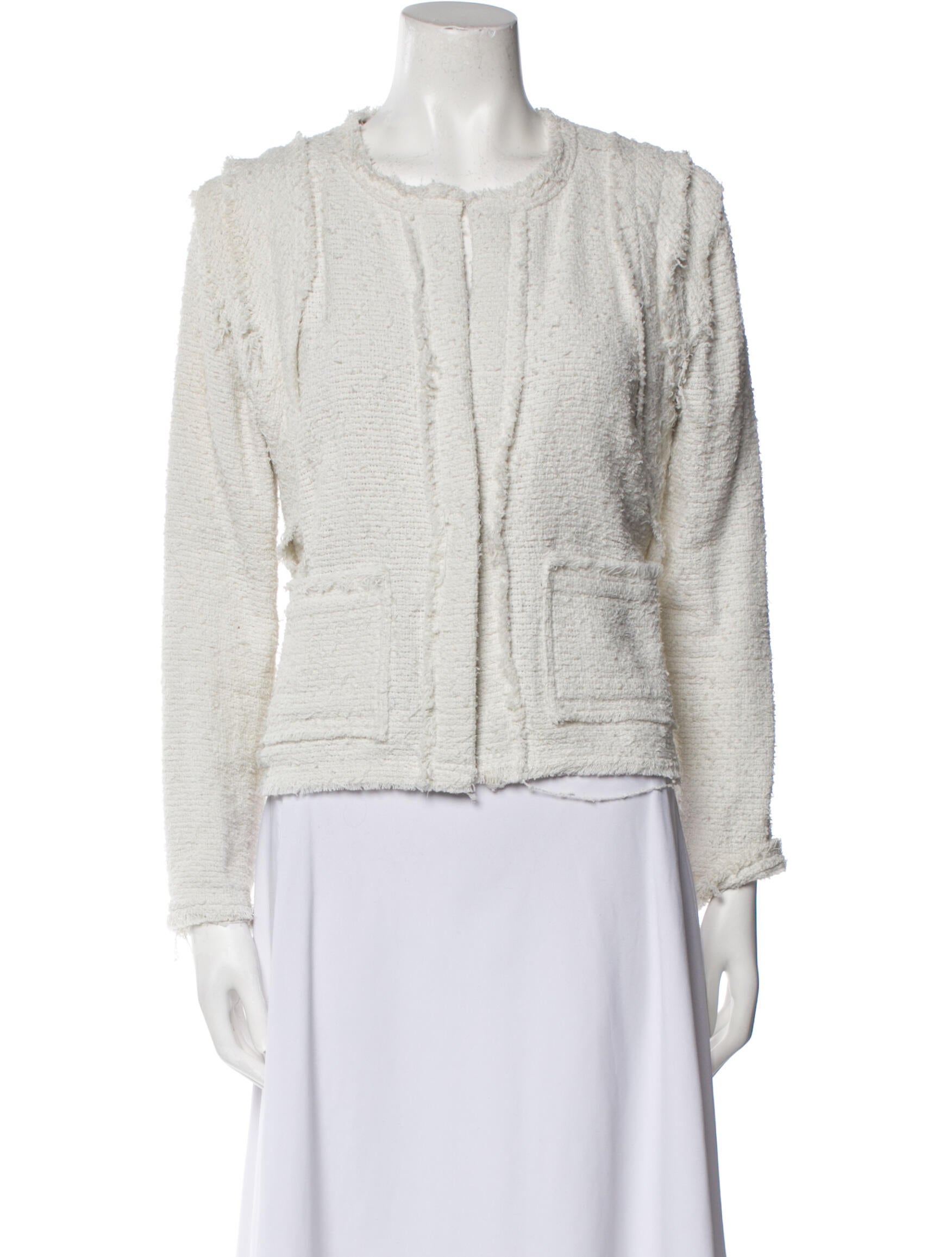 Iro Tweed Pattern Jacket - White Jackets, Clothing - WIR173803 | The ...