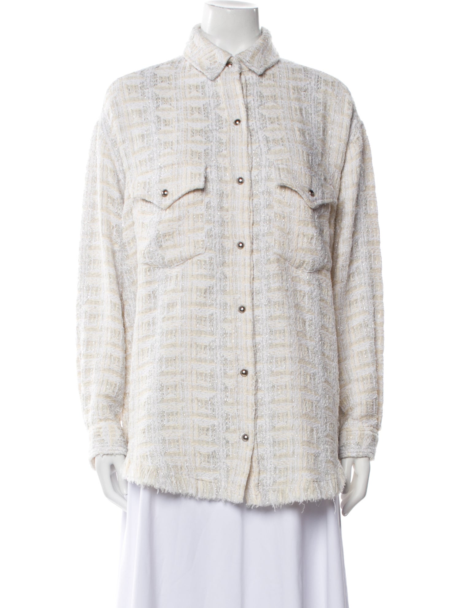 Iro Tweed Pattern Jacket - Metallic Jackets, Clothing - WIR173865 | The ...