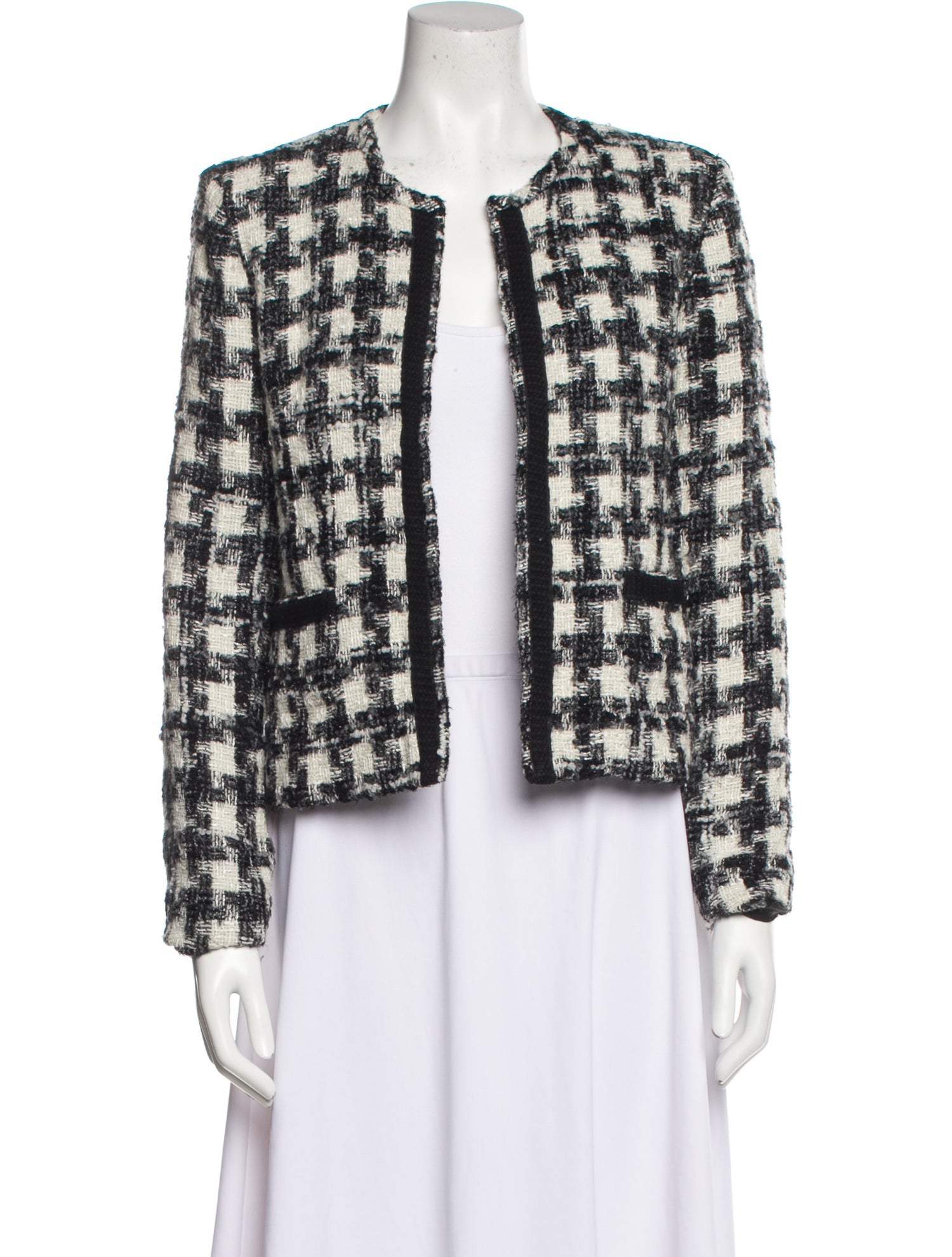 Iro Tweed Pattern Jacket - Black Jackets, Clothing - WIR173946 | The ...