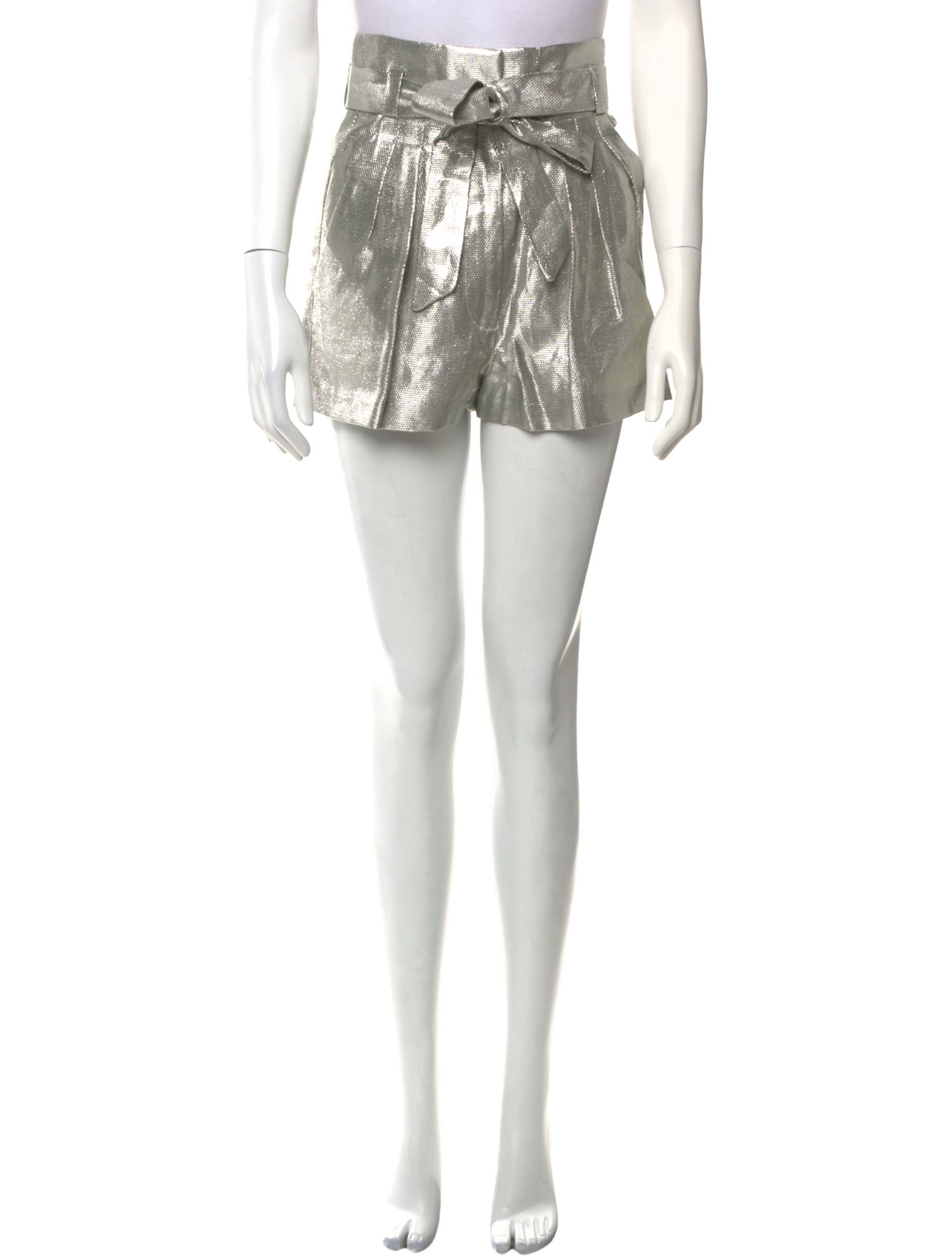 Iro Linen Mini Shorts - Metallic, 5" Rise Shorts, Clothing - WIR174046 ...