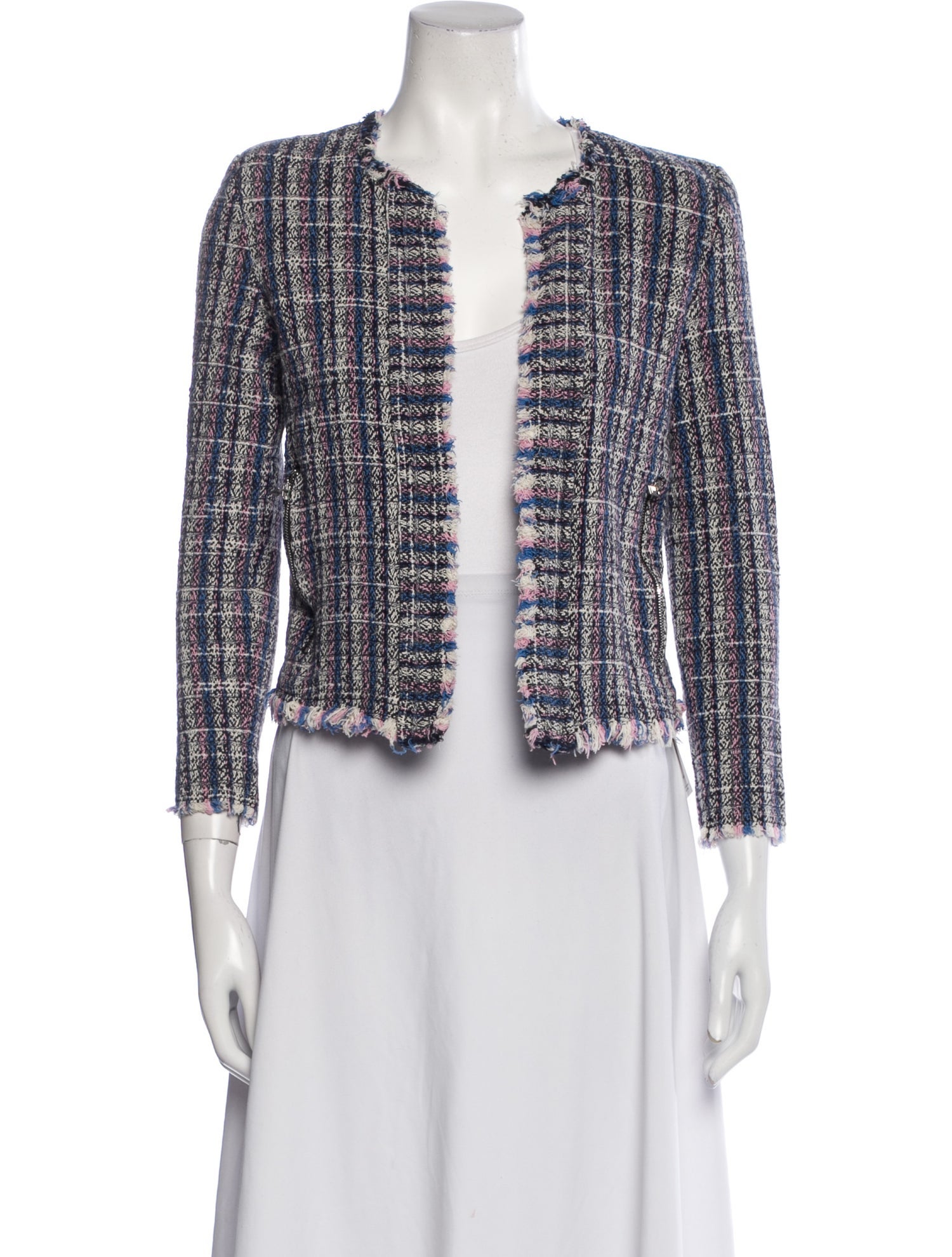 Iro Tweed Pattern Jacket - Blue Jackets, Clothing - WIR175061 | The ...