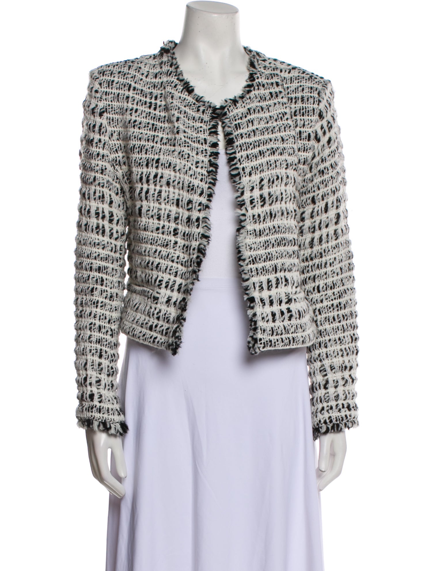 Iro Tweed Pattern Jacket - White Jackets, Clothing - WIR175408 | The ...