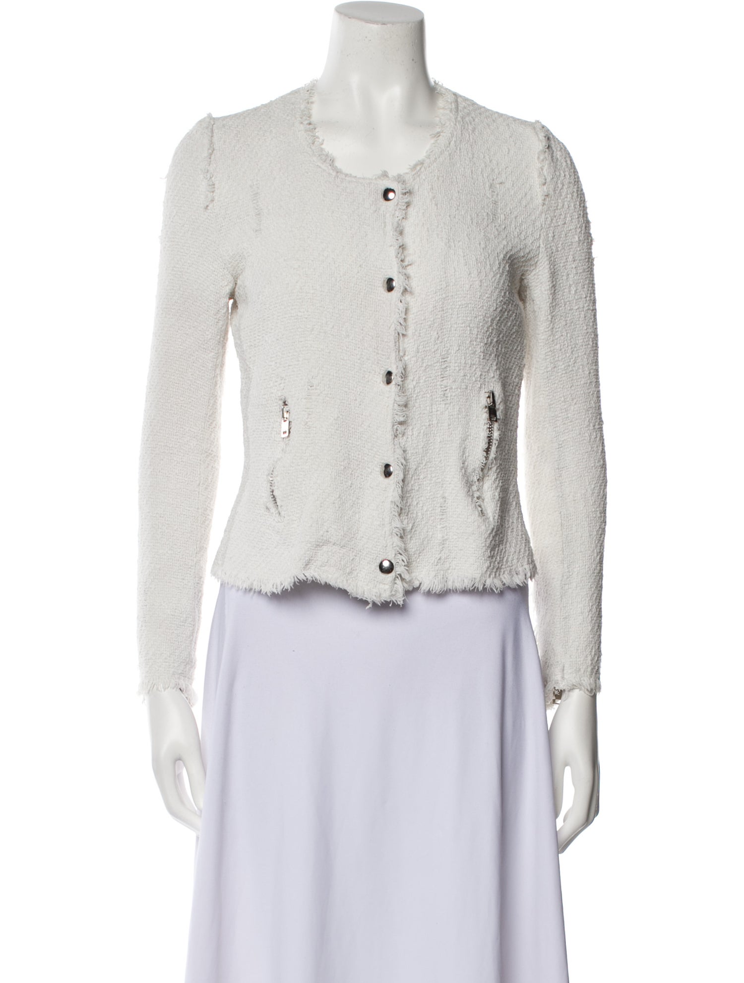 Iro Tweed Pattern Jacket - White Jackets, Clothing - WIR175618 | The ...