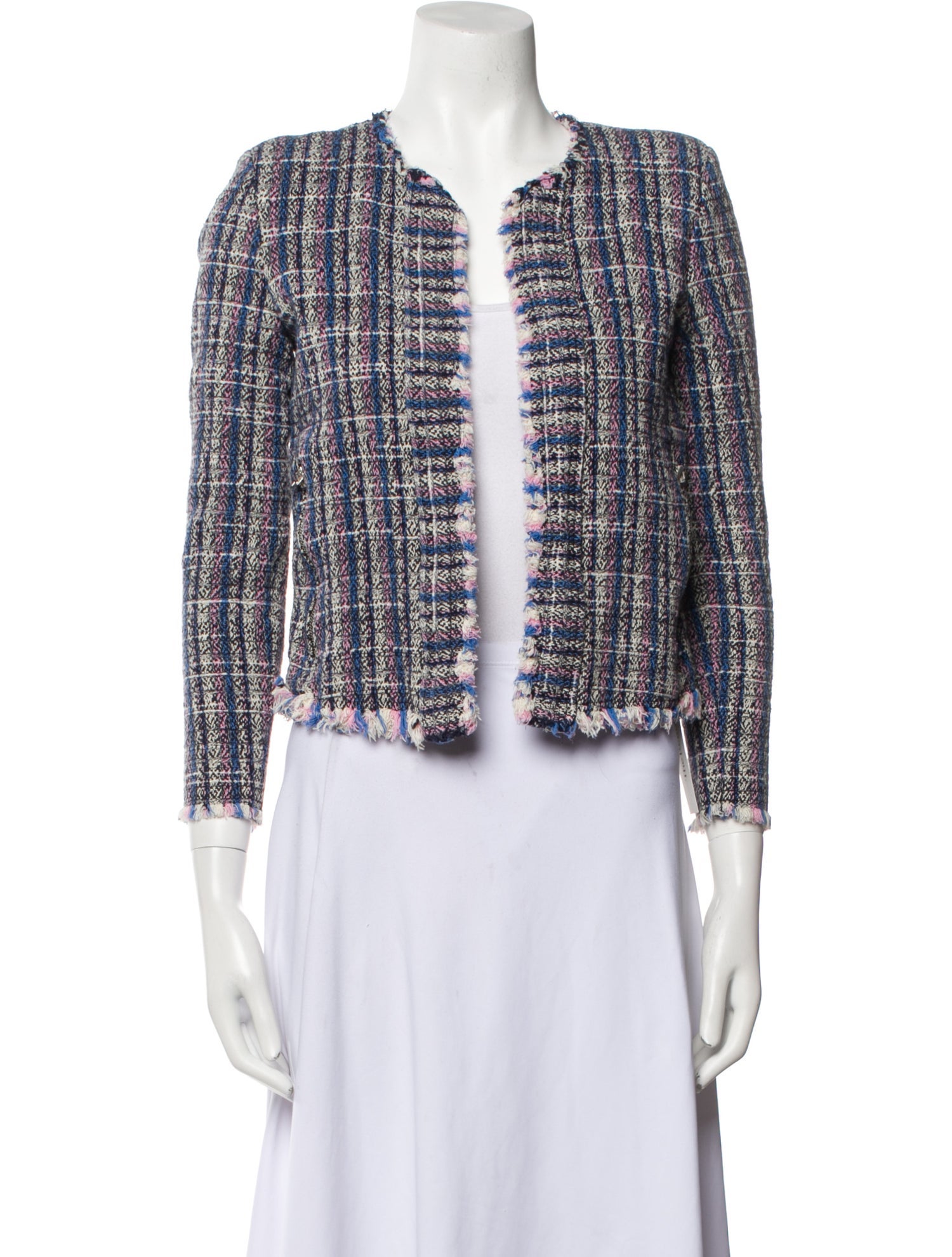 Iro Tweed Pattern Jacket - Blue Jackets, Clothing - WIR175718 | The ...