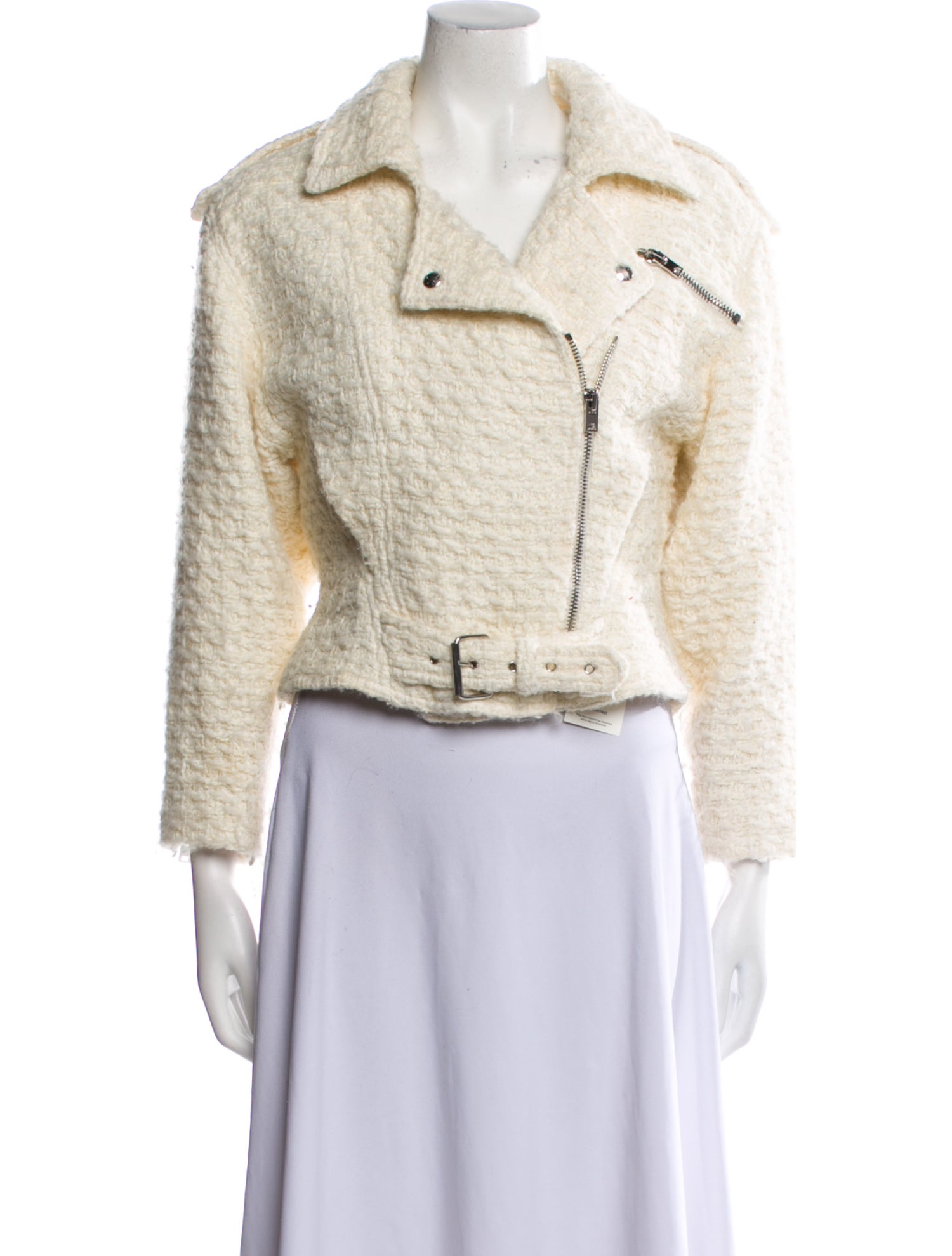 Iro Tweed Pattern Faux Fur Jacket - Neutrals Jackets, Clothing ...