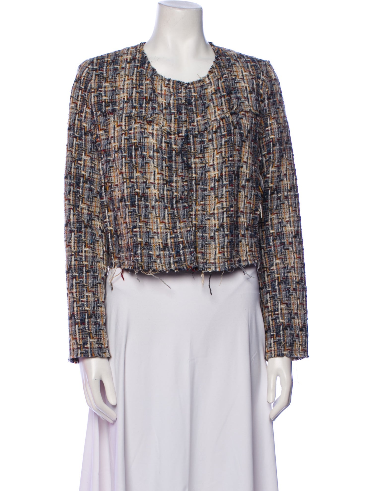 Iro Tweed Pattern Jacket - Blue Jackets, Clothing - WIR176304 | The ...