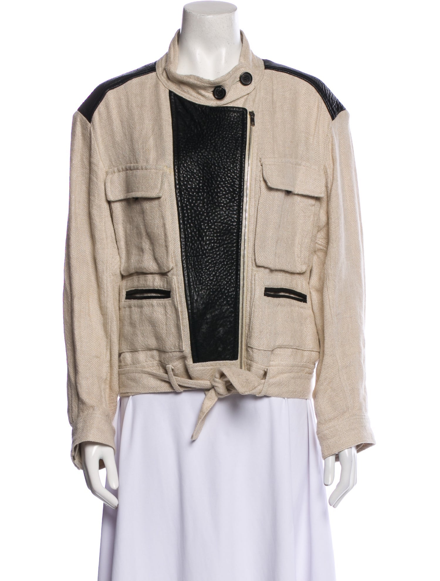 Iro Linen Tweed Pattern Denim Jacket - Neutrals Jackets, Clothing ...