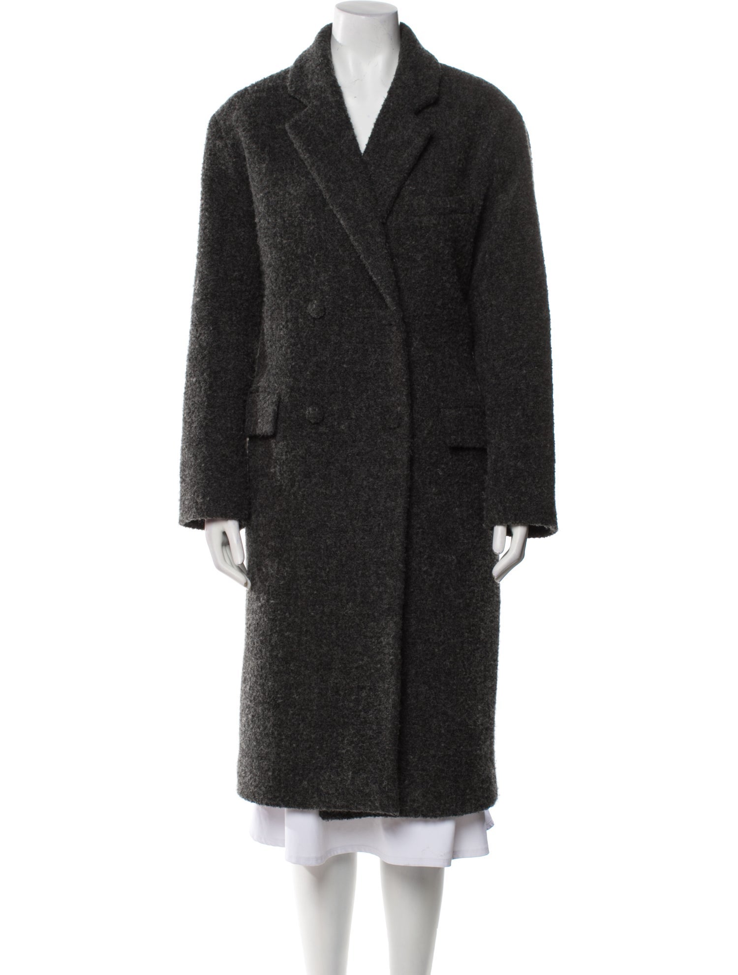 Iro Wool Faux Fur Coat - Grey Coats, Clothing - WIR177811 | The RealReal