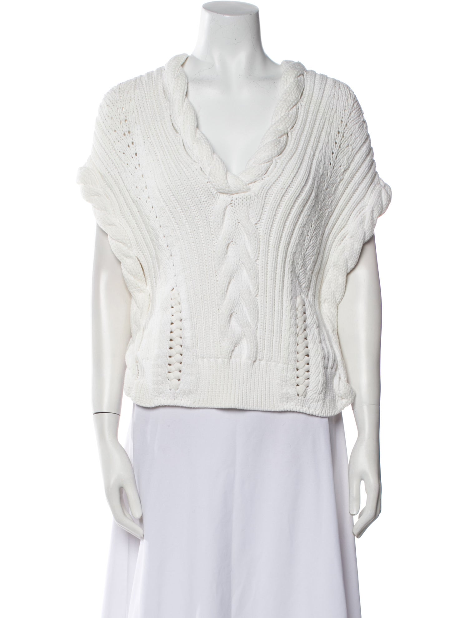 Iro V-Neck Sweater - White Knitwear, Clothing - WIR178010 | The RealReal