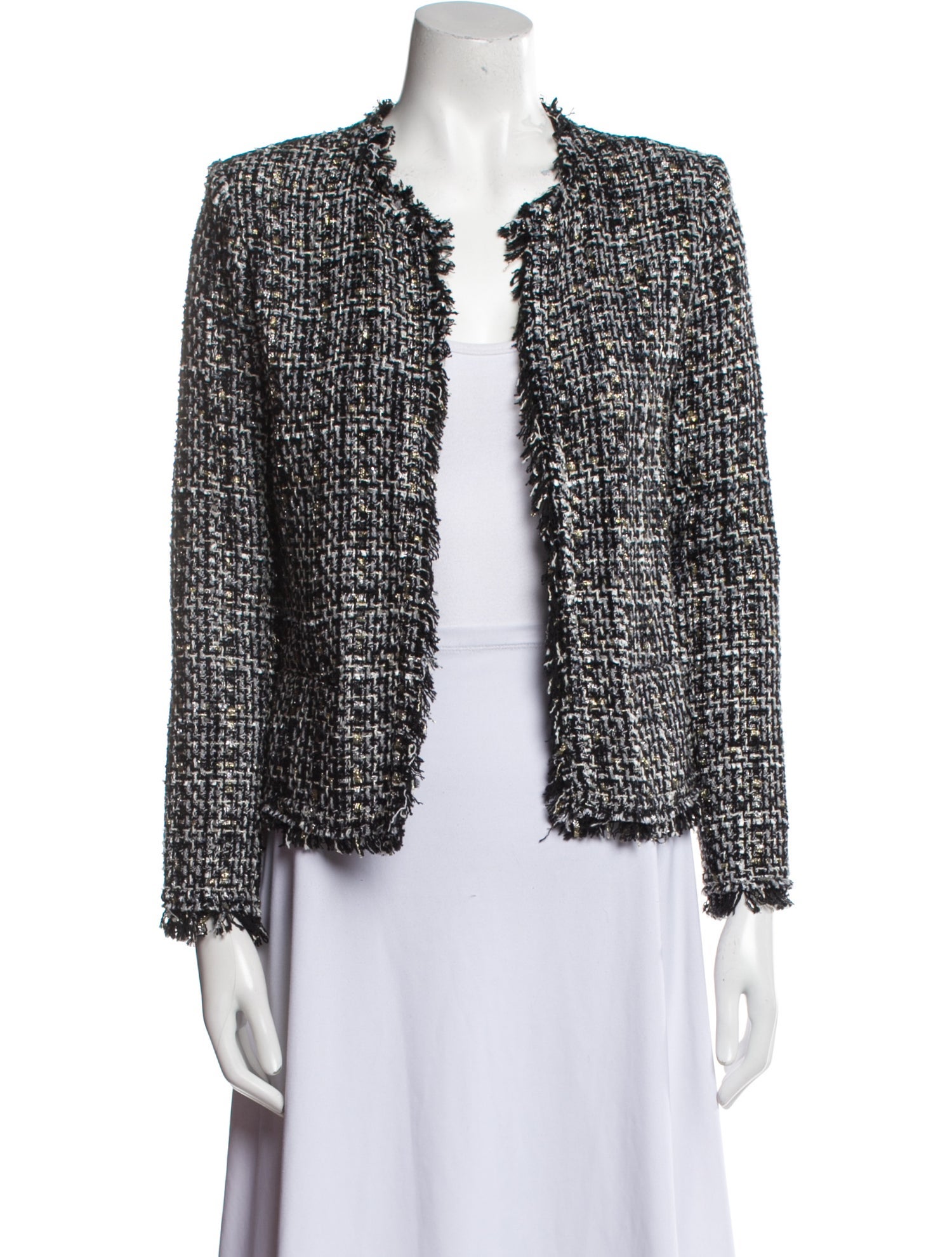Iro Tweed Pattern Jacket w/ Tags - Black Jackets, Clothing - WIR178552 ...