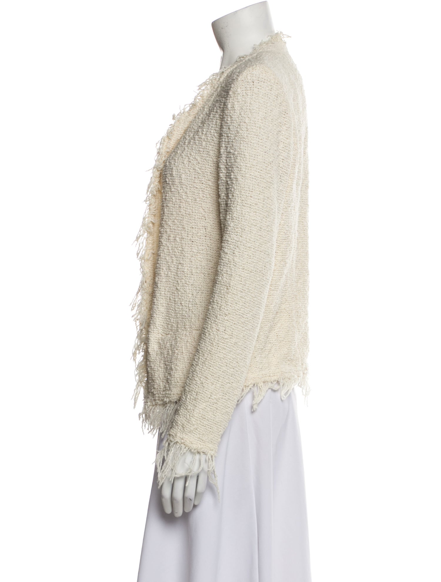 Iro Open Front Sweater w/ Tags - White Knitwear, Clothing - WIR182337 ...