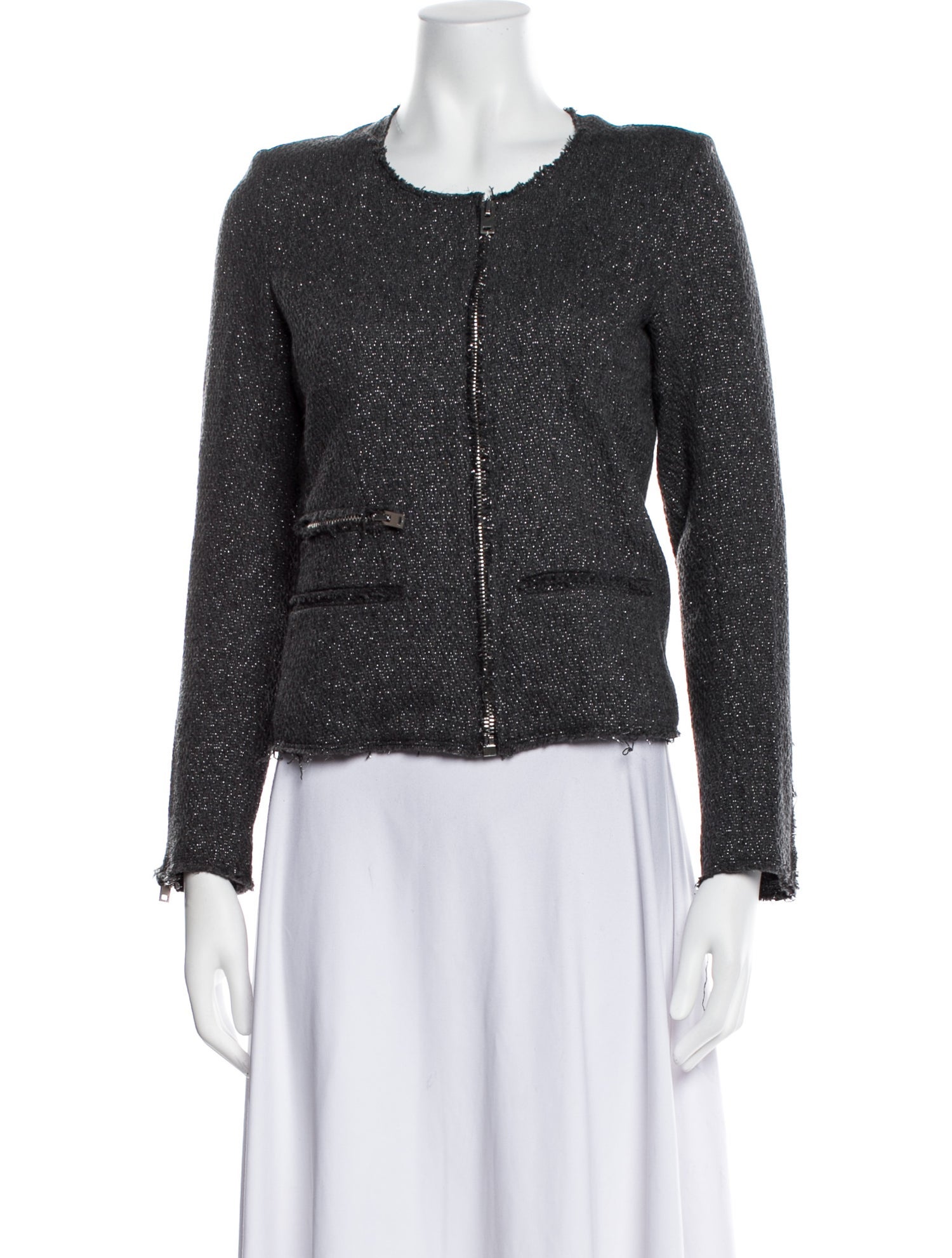 Iro Tweed Pattern Jacket - Grey Jackets, Clothing - WIR180147 | The ...